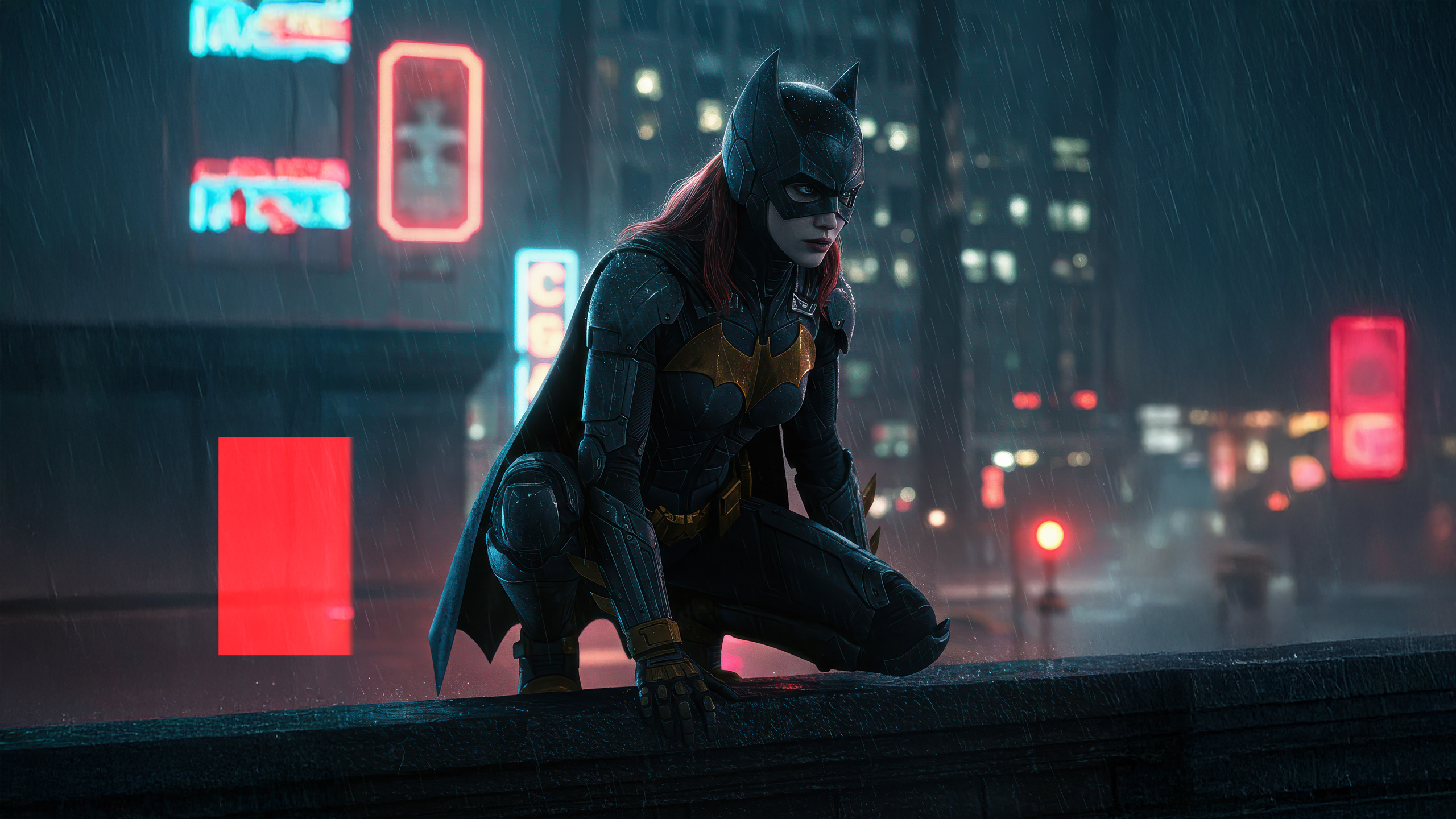 2560x1440 Batgirl Perched On A Gotham Rooftop 1440P Resolution ,HD 4k ...