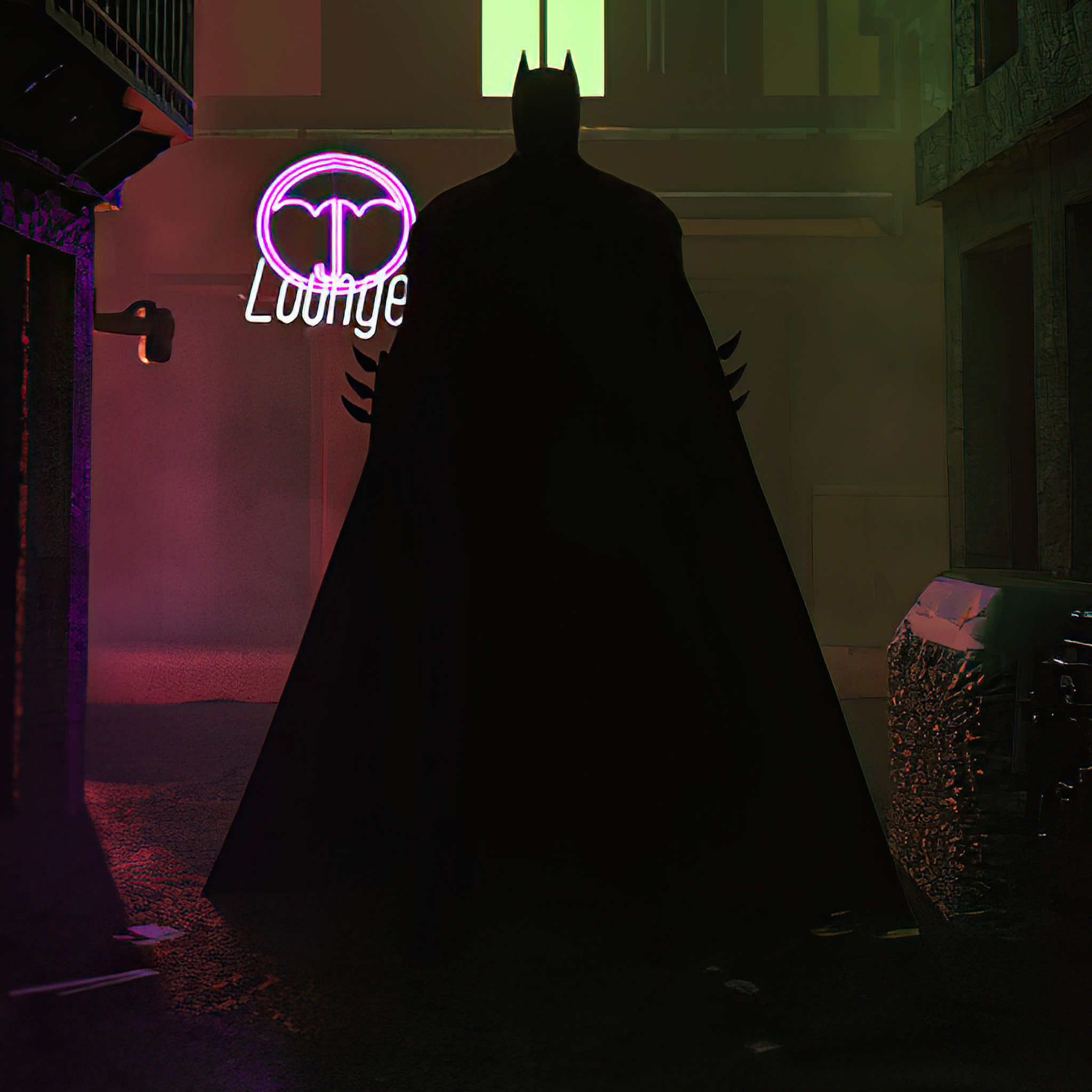 2048x2048 Batman Alleyway In Gotham City 4k Ipad Air ,HD 4k Wallpapers ...