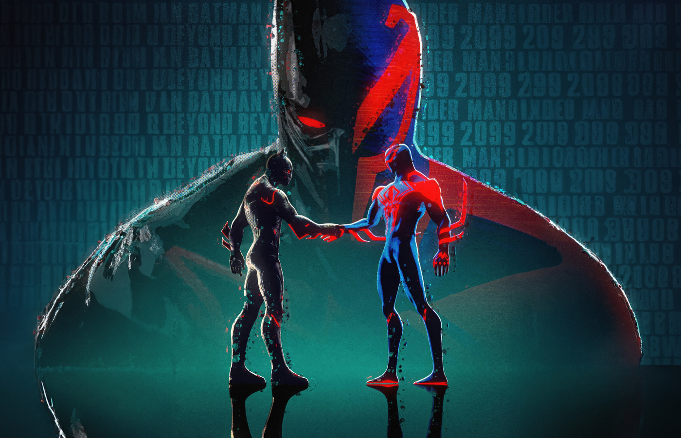 1400x900 Batman Beyond And Spider Man 2099 Futuristic Justice Wallpaper ...