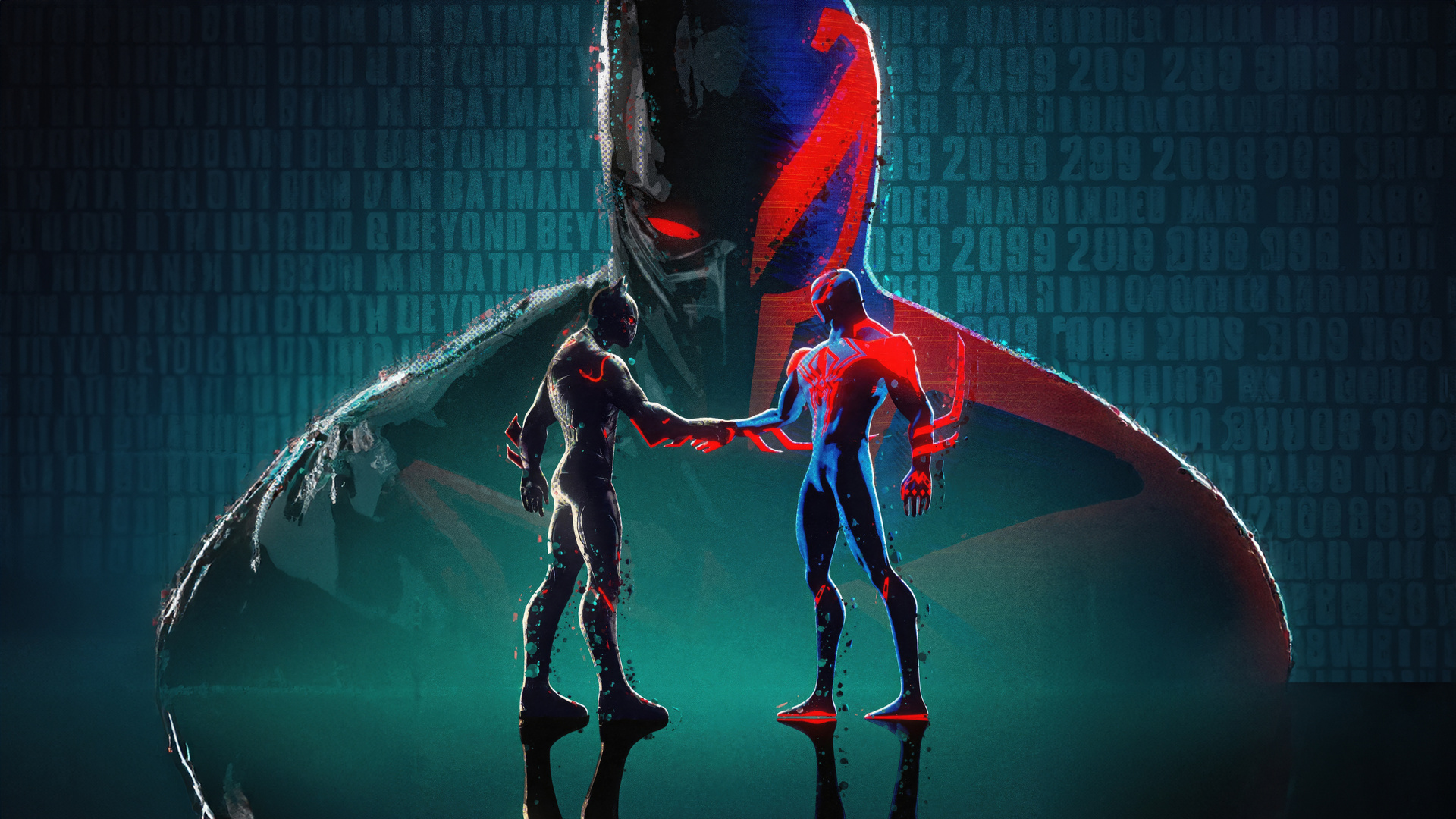 1920x1080 Batman Beyond And Spider Man 2099 Futuristic Justice Laptop ...