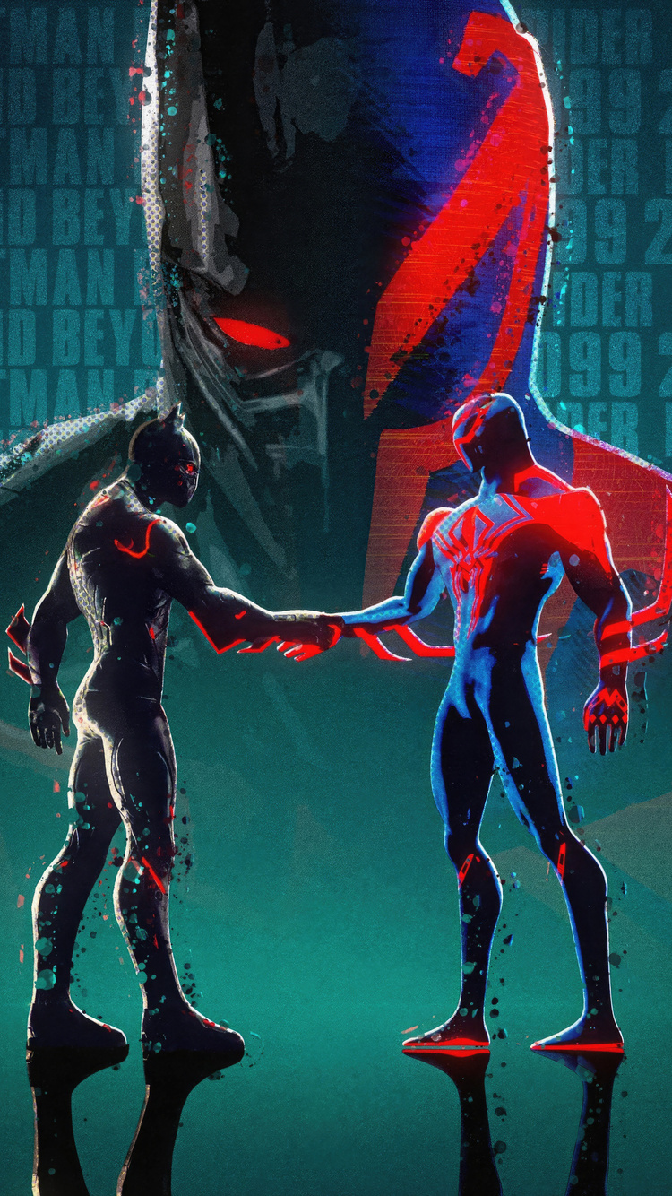 750x1334 Batman Beyond And Spider Man 2099 Futuristic Justice iPhone 6 ...