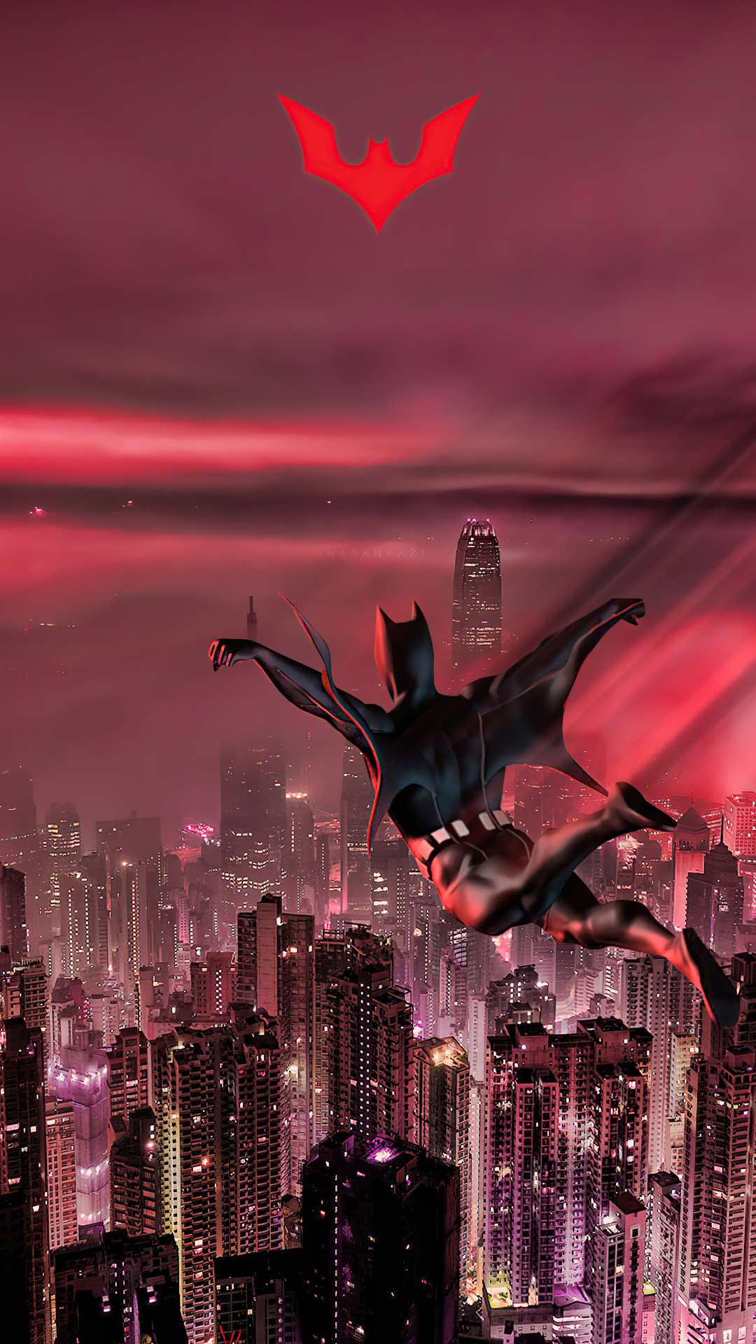 1080x1920 Batman Beyond Jumping In City 5k Iphone 7,6s,6 Plus, Pixel xl ...