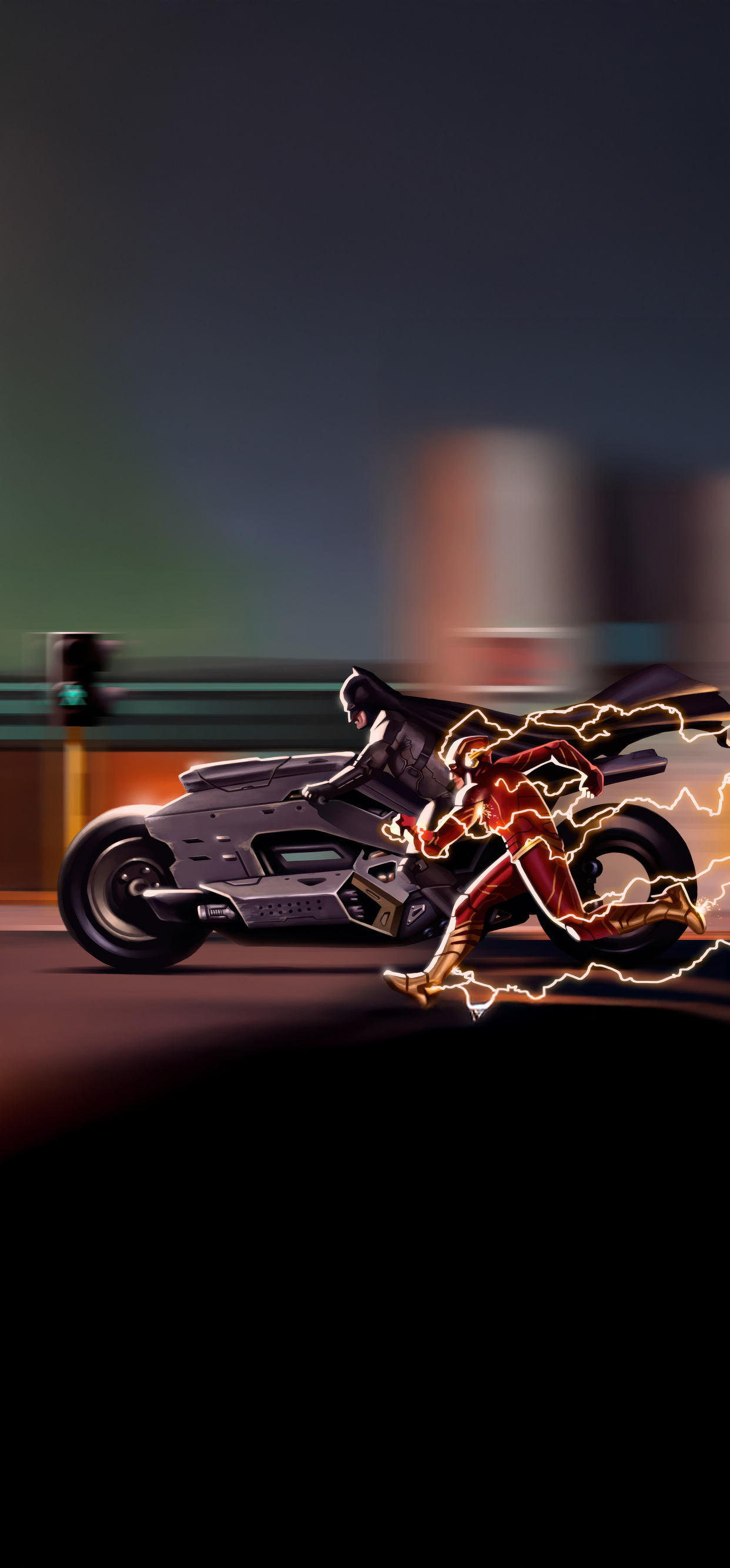 1242x2668 Batman Chasing In Batpod With Flash Iphone XS MAX ,HD 4k ...