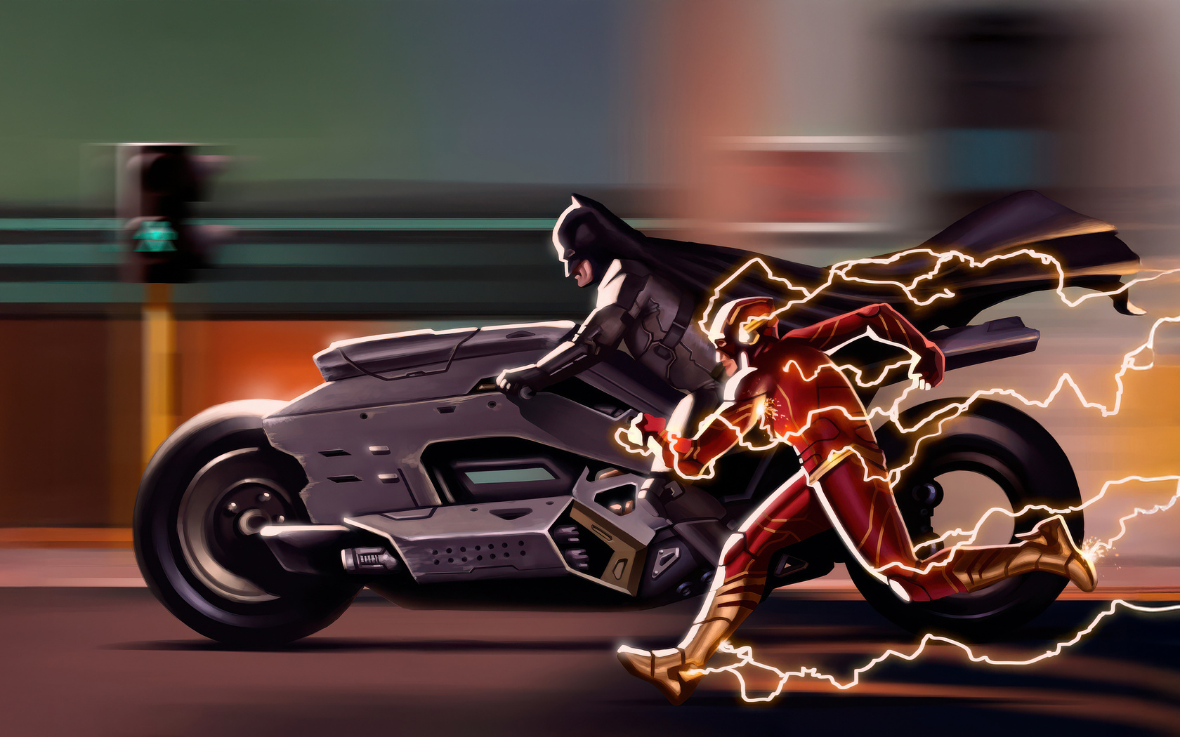 1680x1050 Batman Chasing In Batpod With Flash Wallpaper,1680x1050 ...
