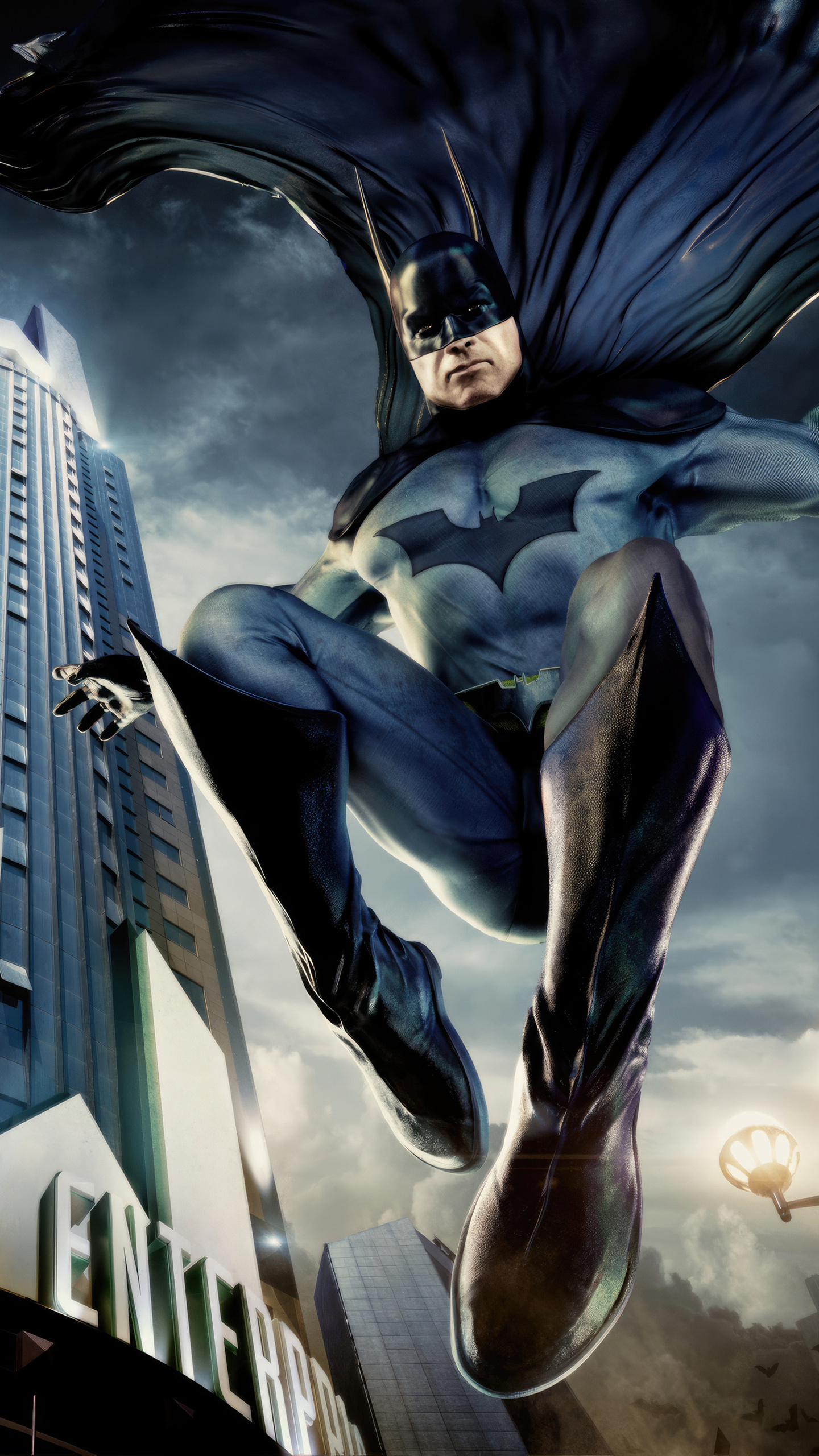 1440x2560 Batman Jumping From Wayne Tower 5k Samsung Galaxy S6,S7 ...
