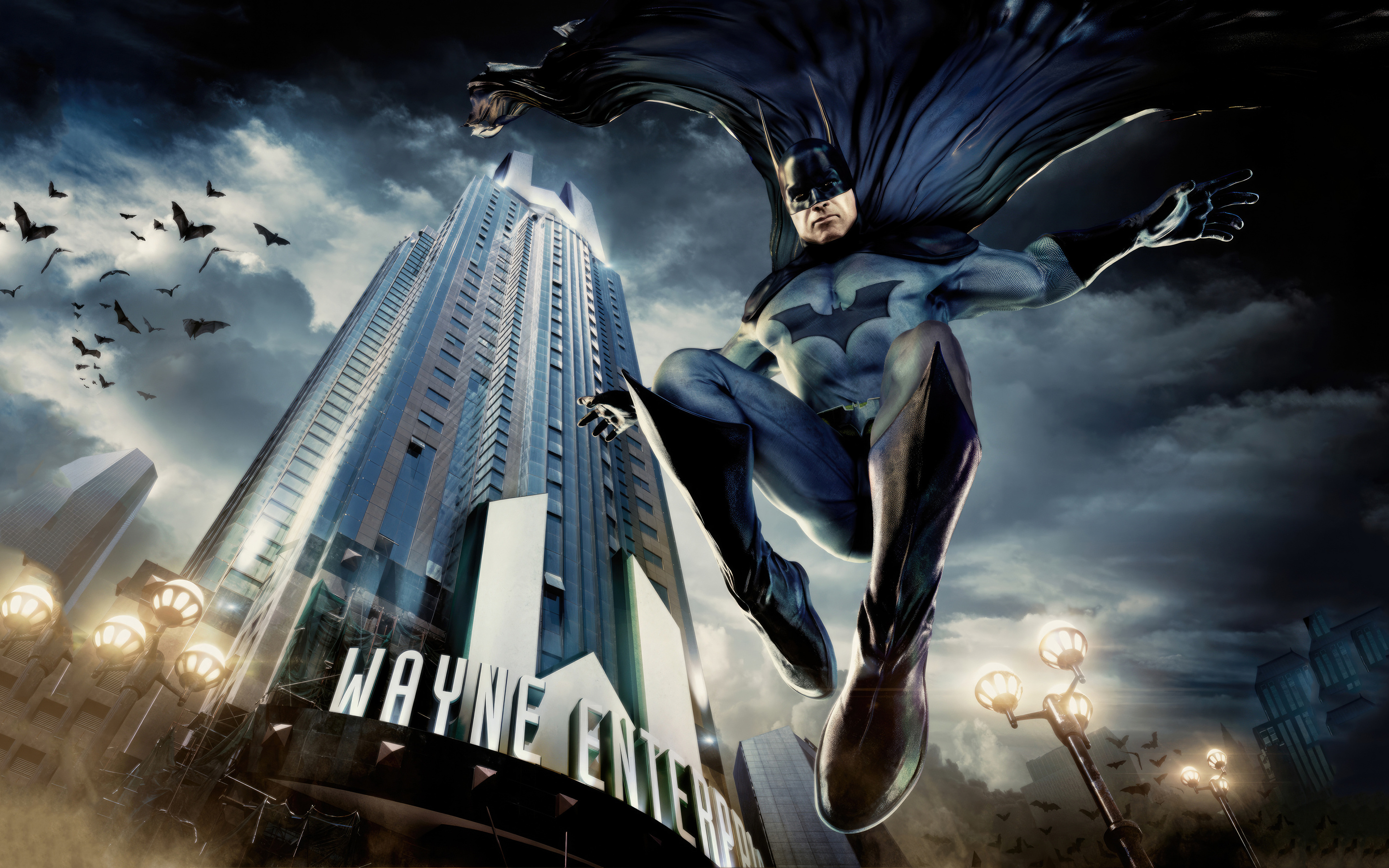 2880x1800 Batman Jumping From Wayne Tower 5k Macbook Pro Retina ,HD 4k ...