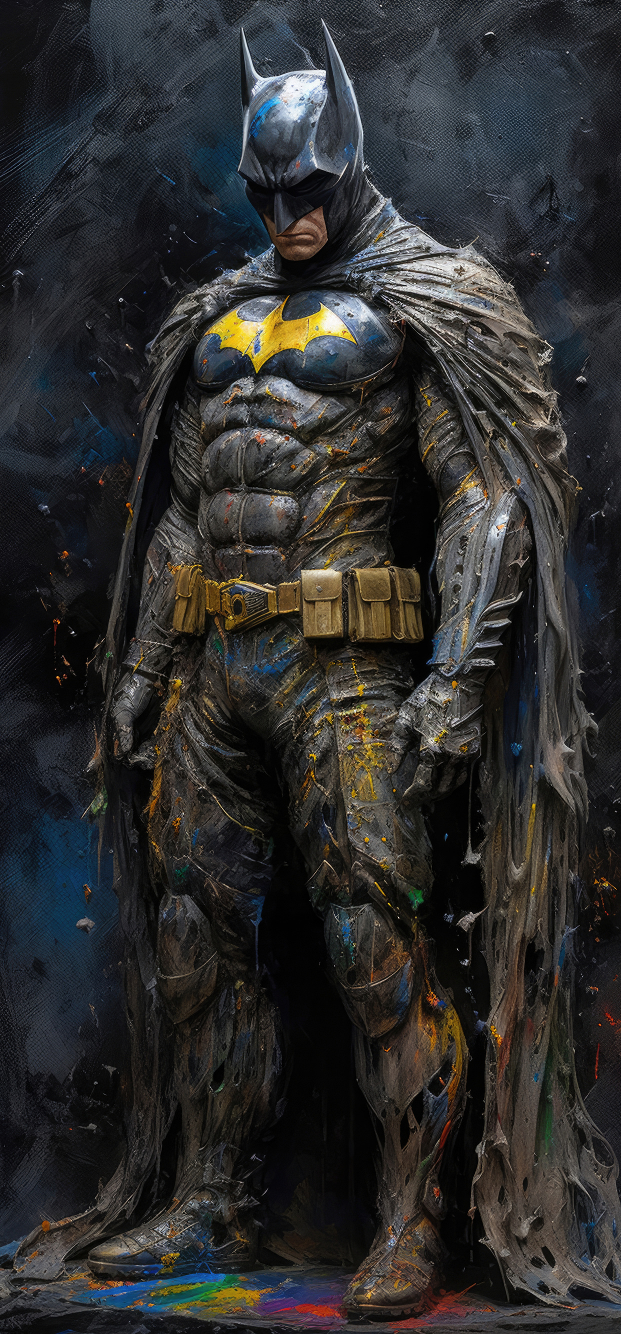 1242x2668 Batman Oil Painting Iphone XS MAX ,HD 4k Wallpapers,Images ...