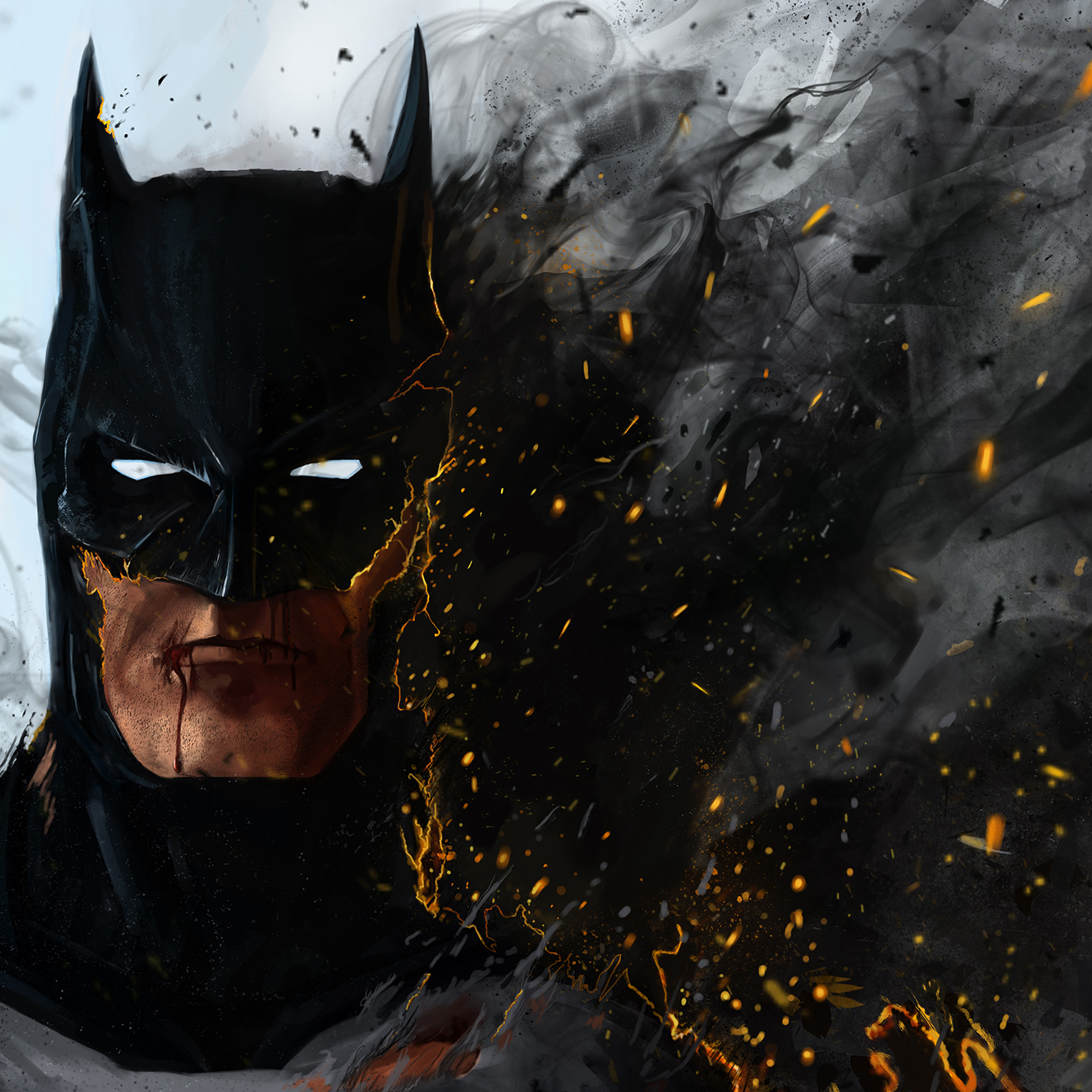 2932x2932 Batman On Fire Ipad Pro Retina Display ,HD 4k Wallpapers ...