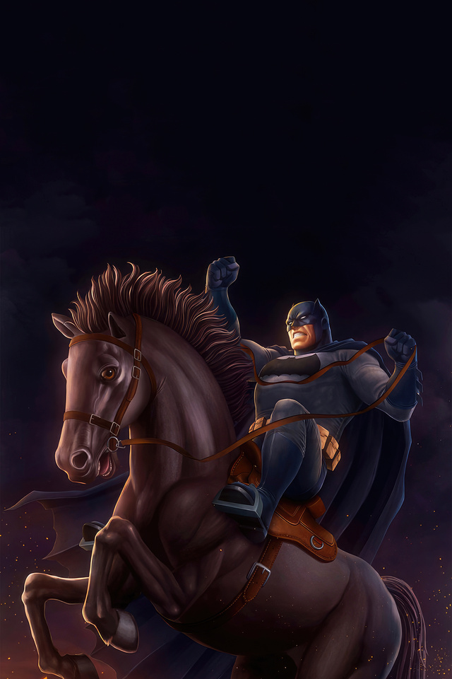 640x960 Batman On Horse iPhone 4, iPhone 4S ,HD 4k Wallpapers,Images ...