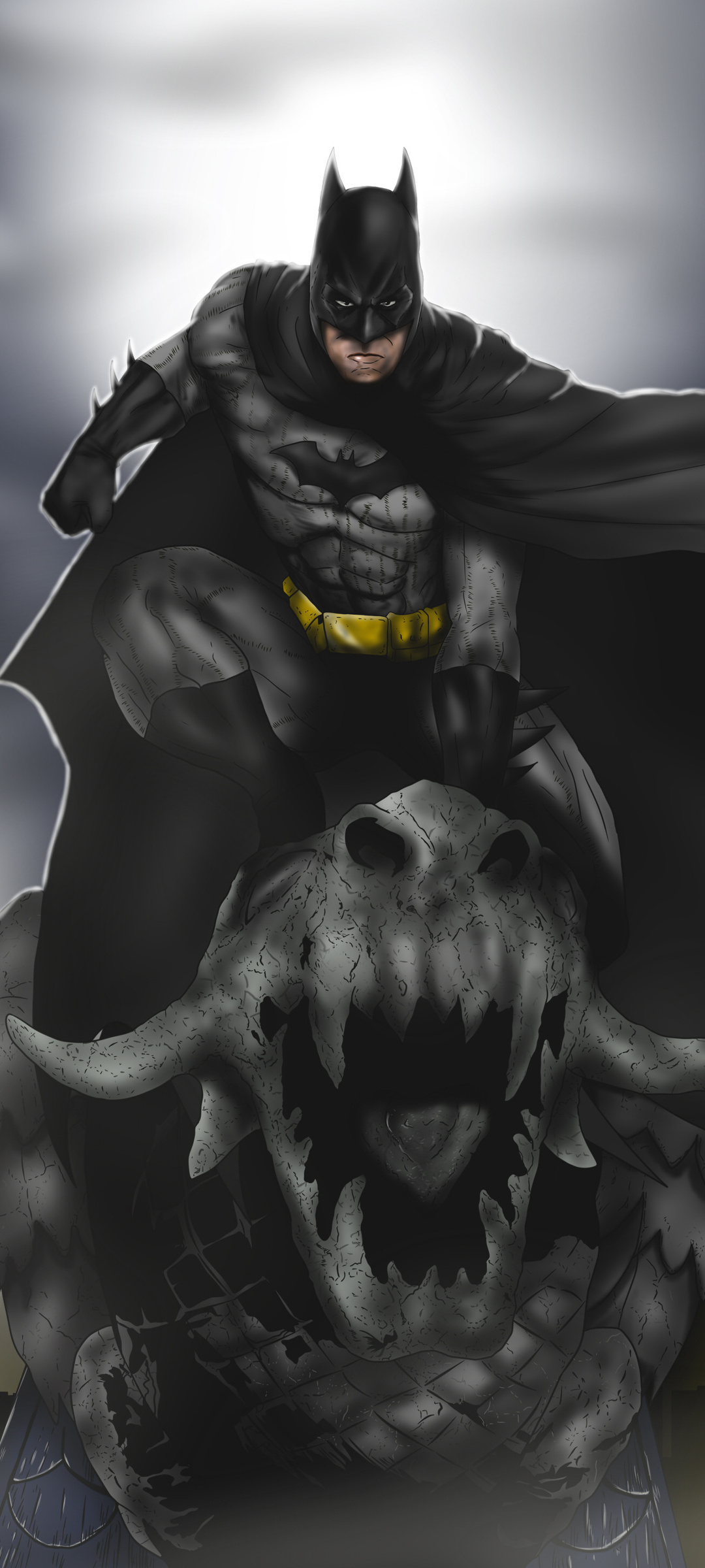 1080x2400 Batman Over Gotham 4k Google Pixel 7 ,HD 4k Wallpapers,Images ...