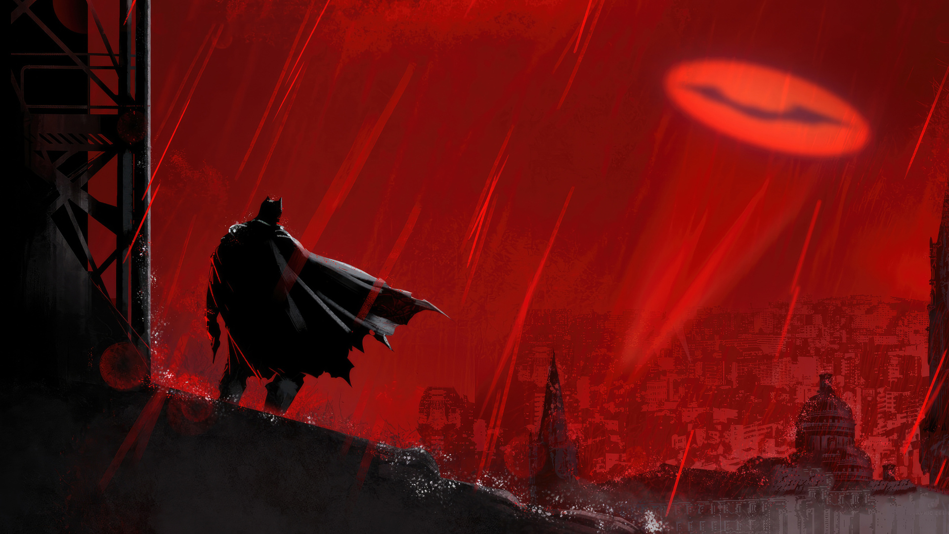 1920x1080 Batman Red 4k Art Laptop Full HD 1080P ,HD 4k Wallpapers ...