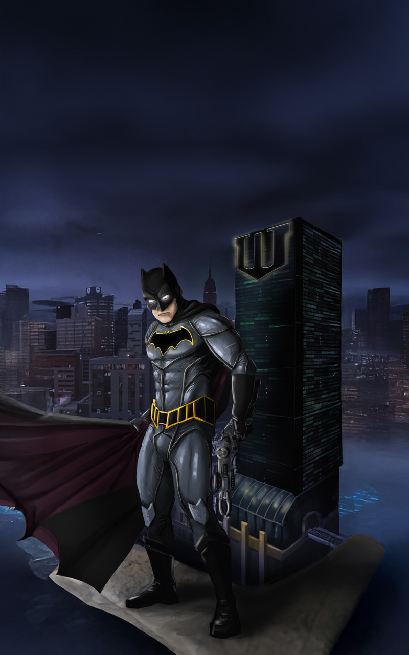 800x1280 Batman Standing Alongside Wayne Tower Nexus 7,Samsung Galaxy Tab 10,Note Android ...