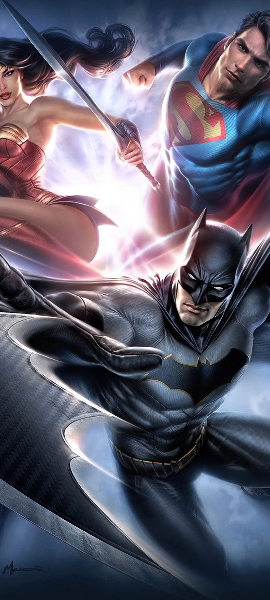 1080x2400 Batman Through Bat Signal Google Pixel 7 ,HD 4k Wallpapers ...