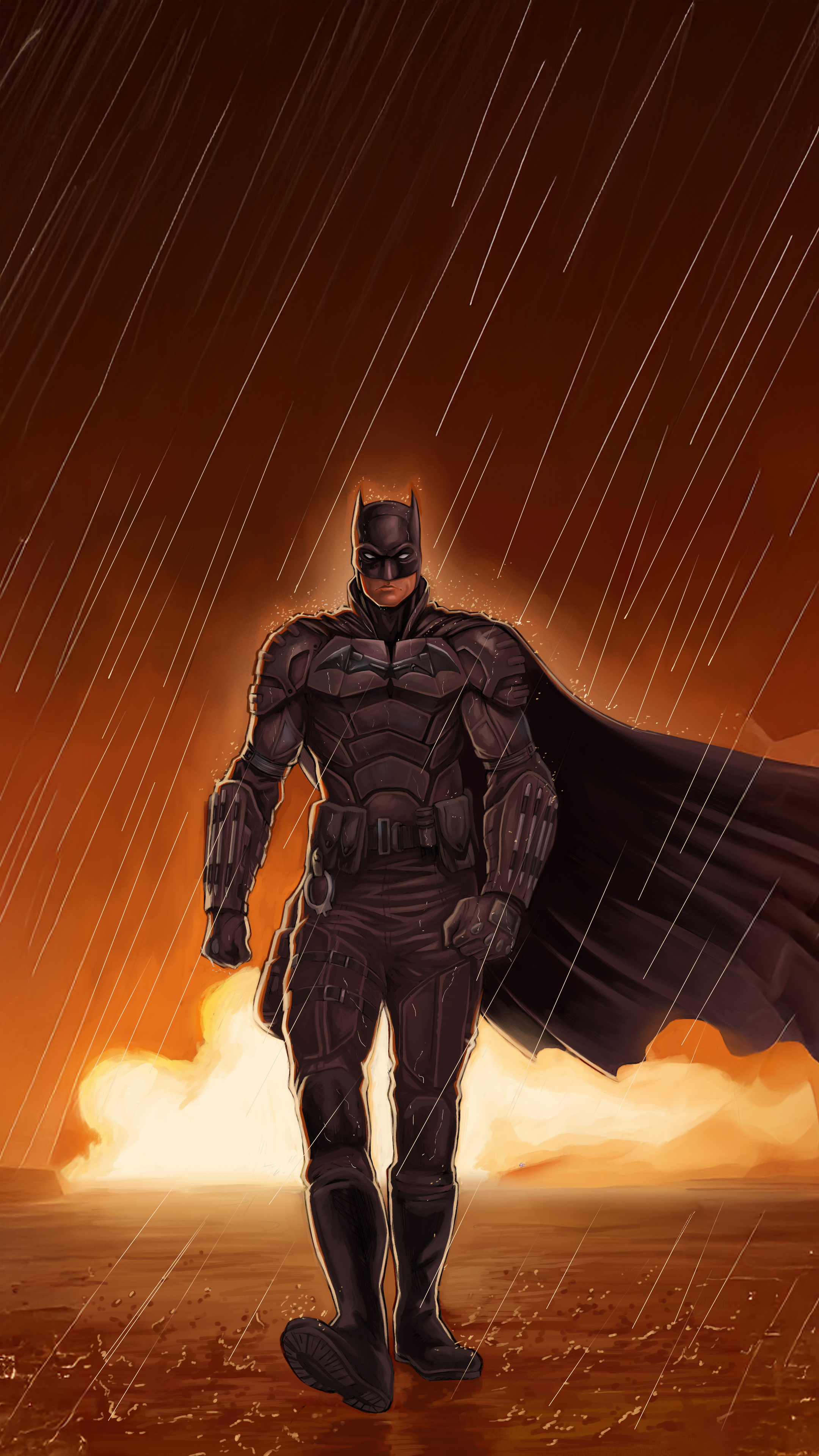 2160x3840 Batman Walking Through Darkness Sony Xperia X,XZ,Z5 Premium ...