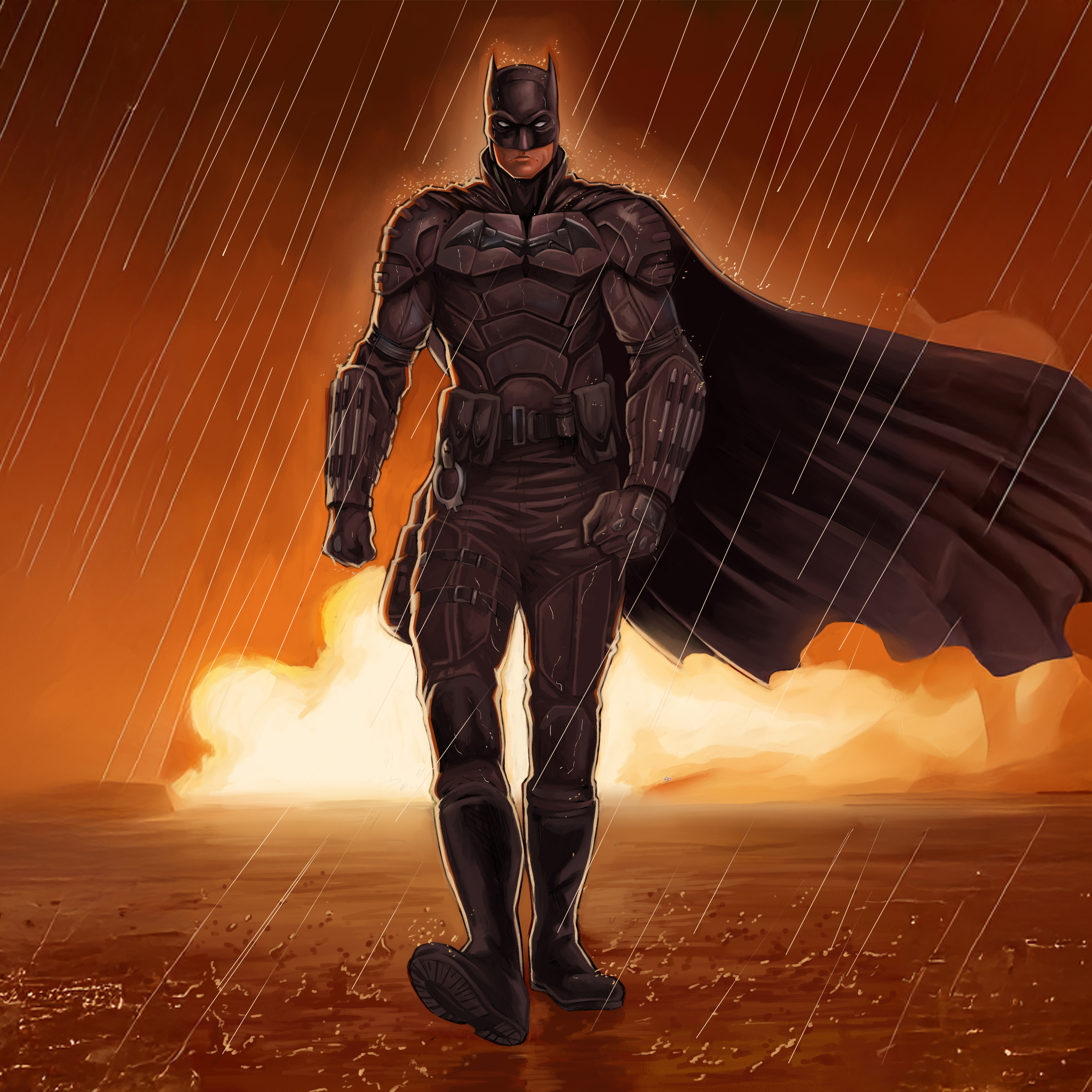 2932x2932 Batman Walking Through Darkness Ipad Pro Retina Display ,HD ...
