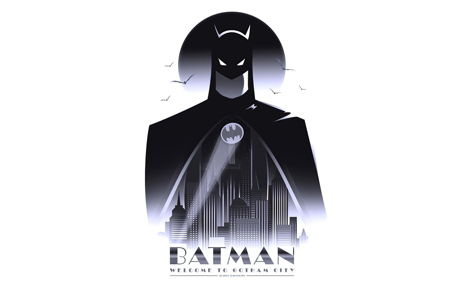 1920x1200 Batman Welcome To Gotham City Minimal 4k 1080P Resolution ,HD ...