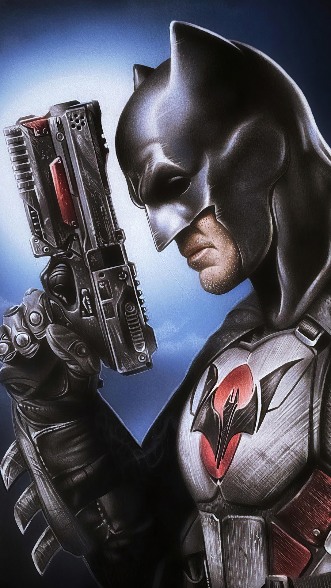 1080x1920 Batman With Gun Art Iphone 7,6s,6 Plus, Pixel xl ,One Plus 3 ...