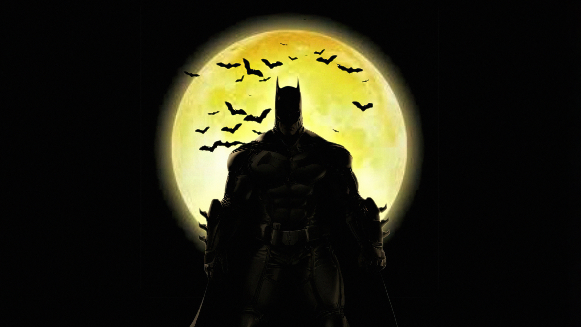 1920x1080 Batman Yellow Moon Laptop Full HD 1080P ,HD 4k Wallpapers ...