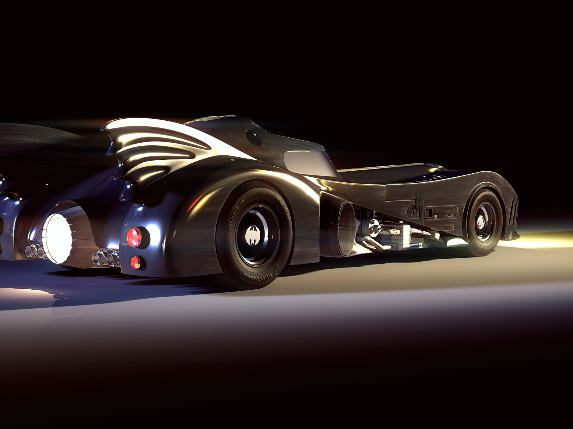 1920x1440 Batmobile Rendered Rear View 4k 1920x1440 Resolution HD 4k ...
