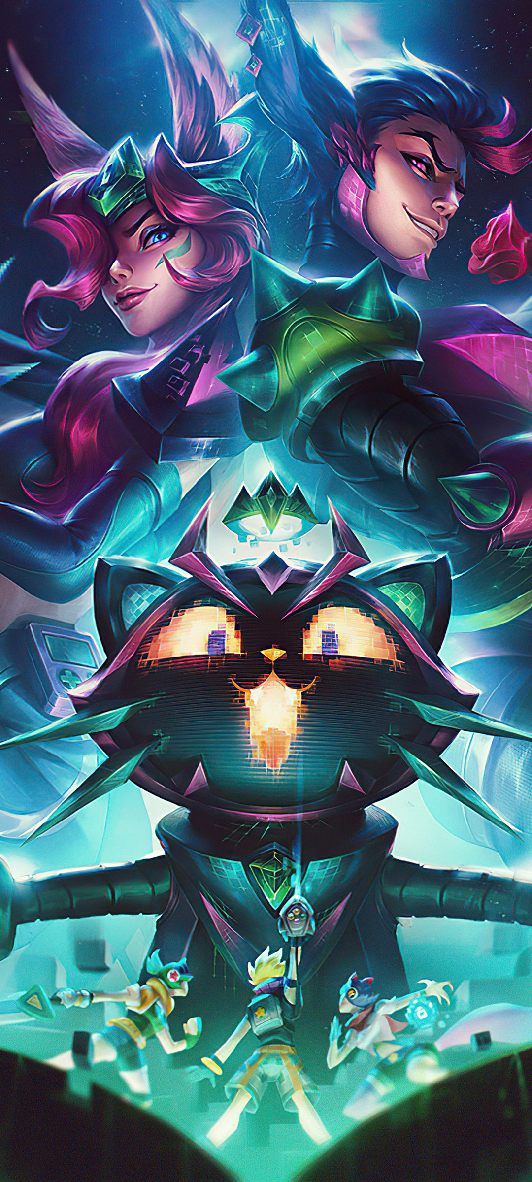1080x2400 Battle Boss Xayah Rakan And Yuumi League Of Legends Google ...