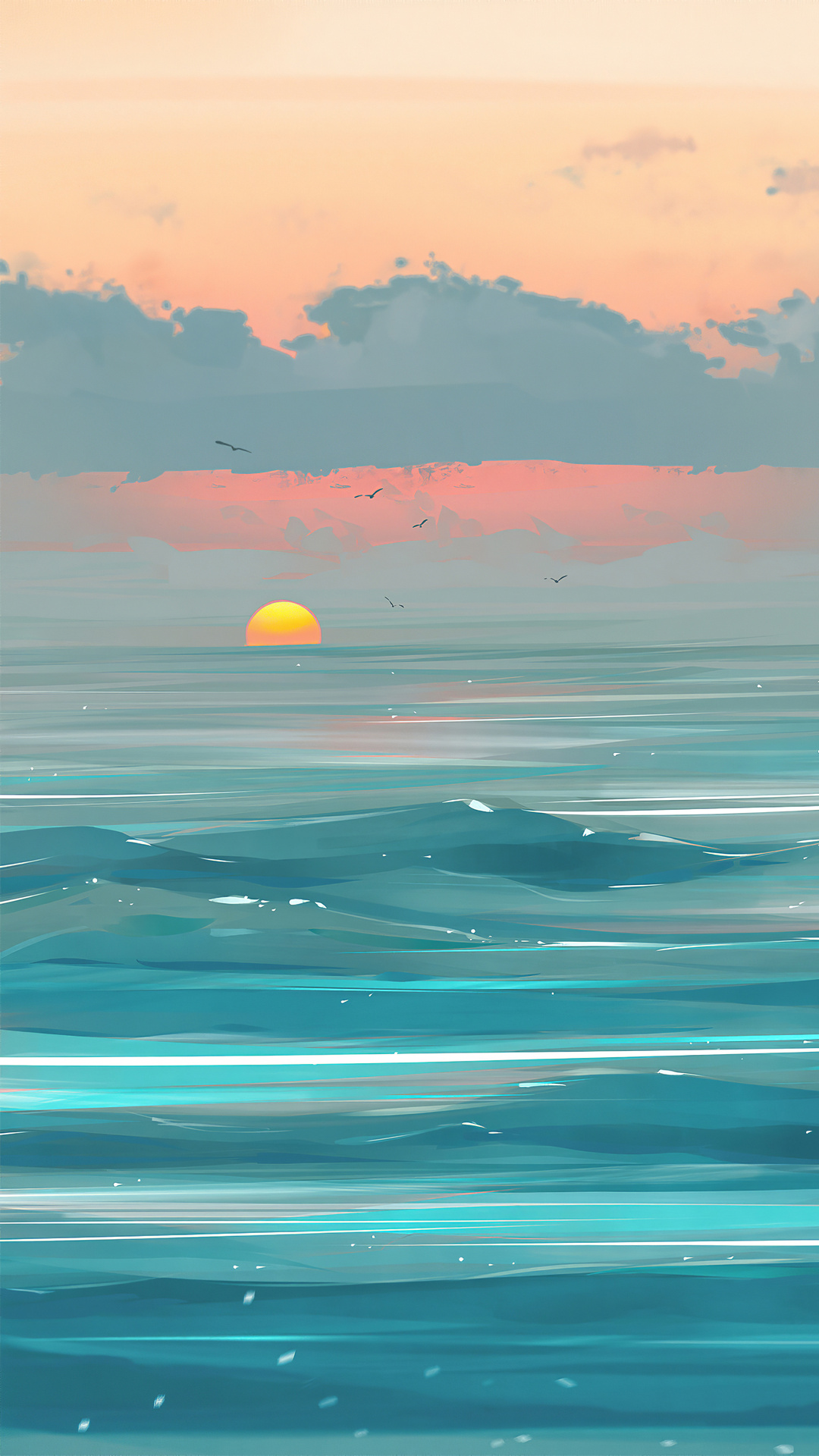 1080x1920 Beach Morning Minimal Art 4k Iphone 7,6s,6 Plus, Pixel xl ...