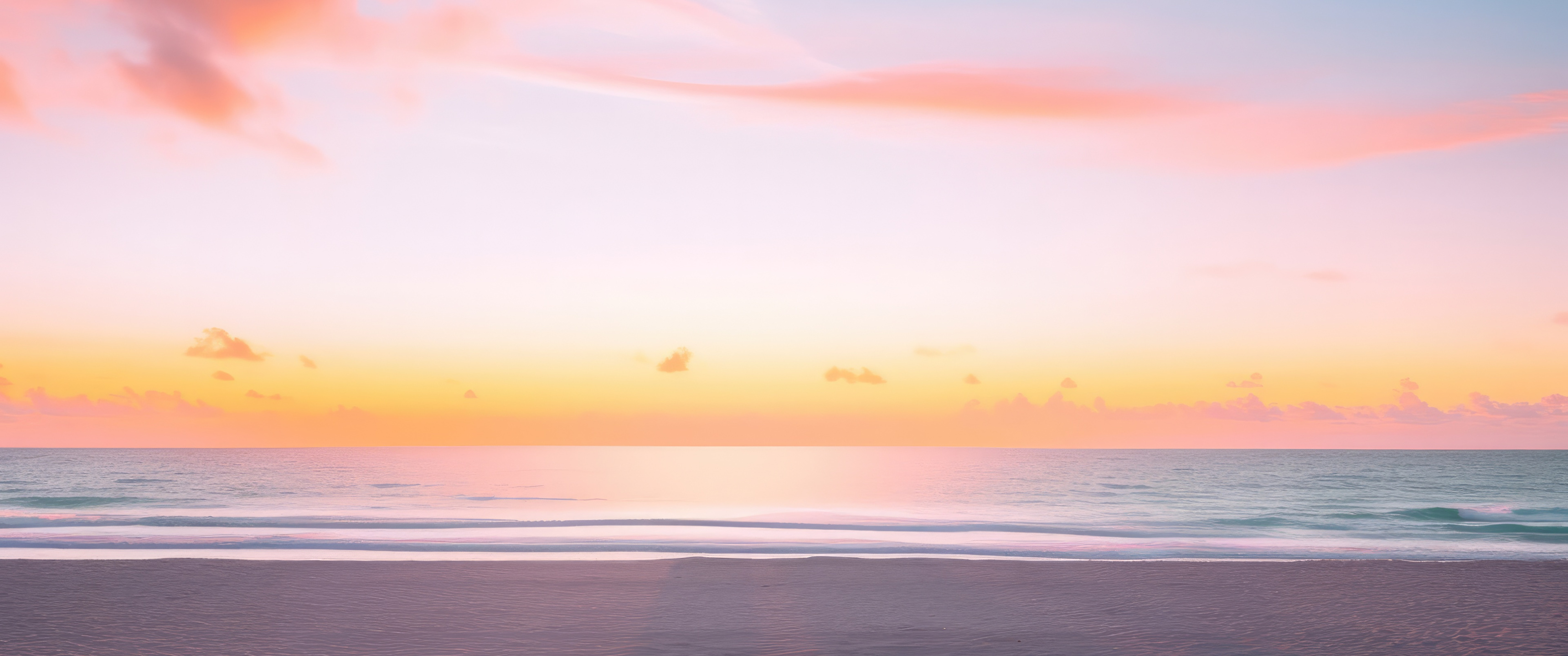 3440x1440 Beautiful Calm Relaxing Sunset At Beach UltraWide Quad HD ...
