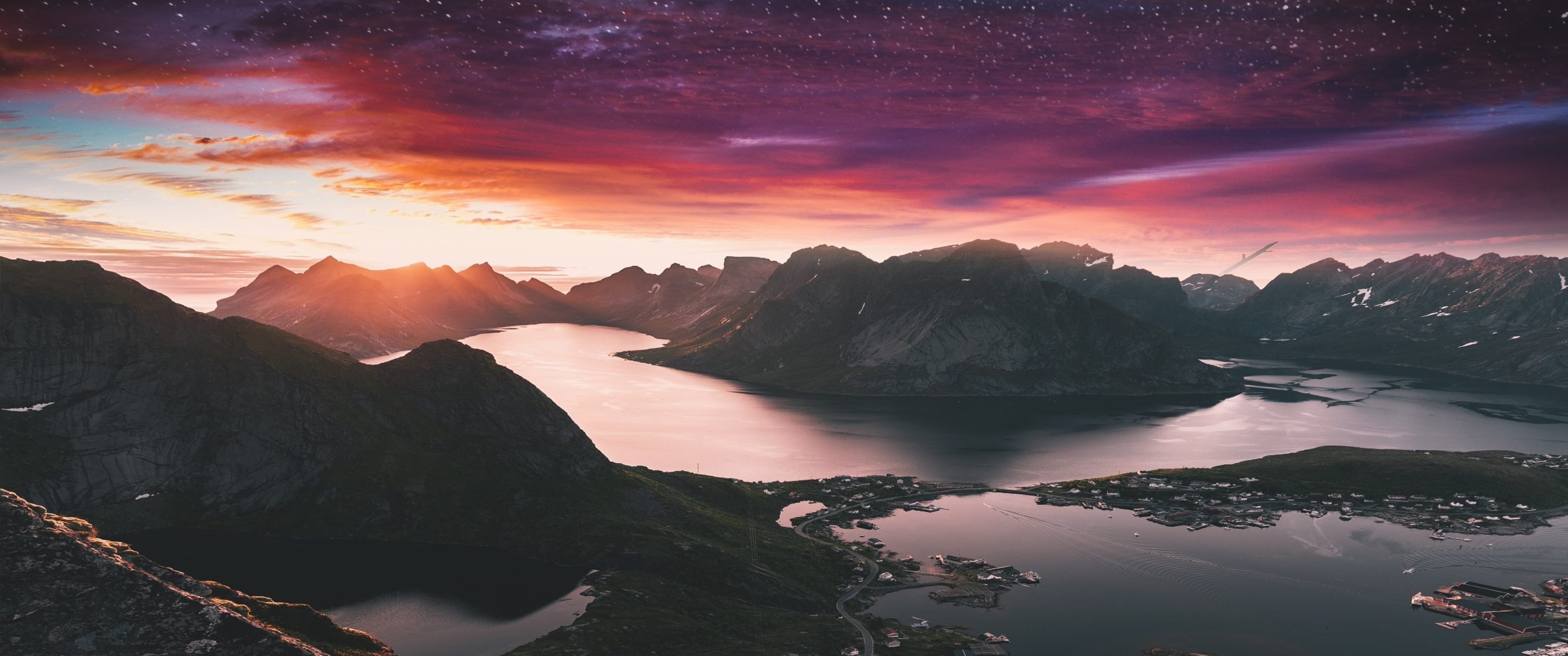 3440x1440 Beautiful Landscape View Of Mountains UltraWide Quad HD 1440P ...