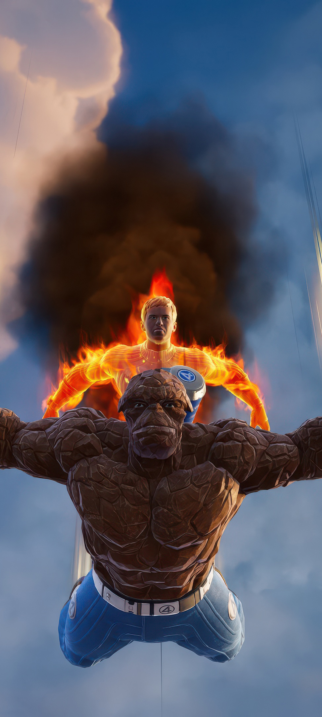 1080x2400 Ben Grimm And Human Torch In Fortnite Battle Royale Google ...