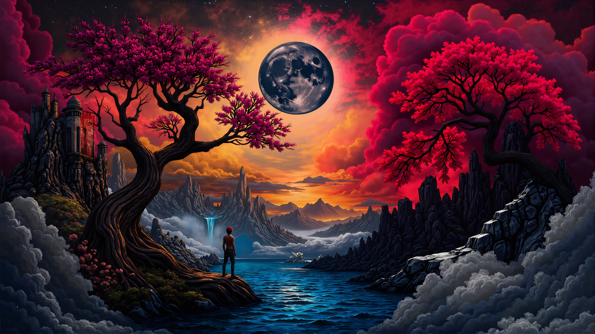 2048x1152 Between Realms The Watcher Beneath The Moon Wallpaper,2048x1152 Resolution HD 4k ...