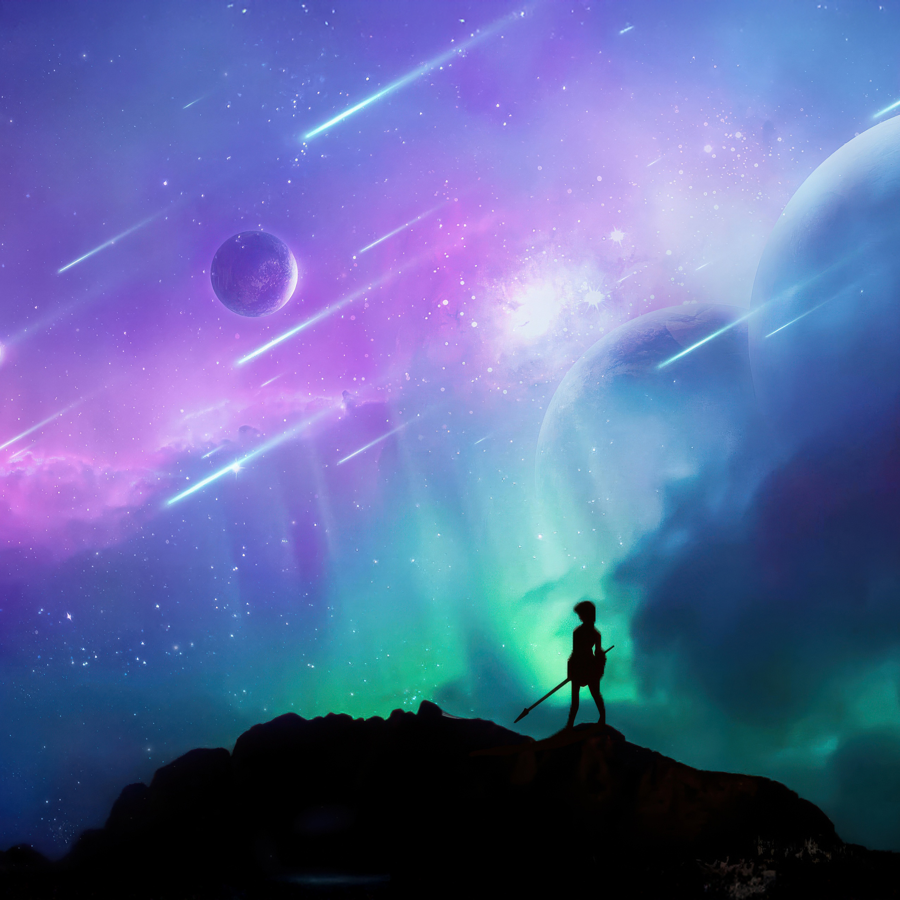 2932x2932 Beyond The Nebula A Warrior Destiny Ipad Pro Retina Display ...