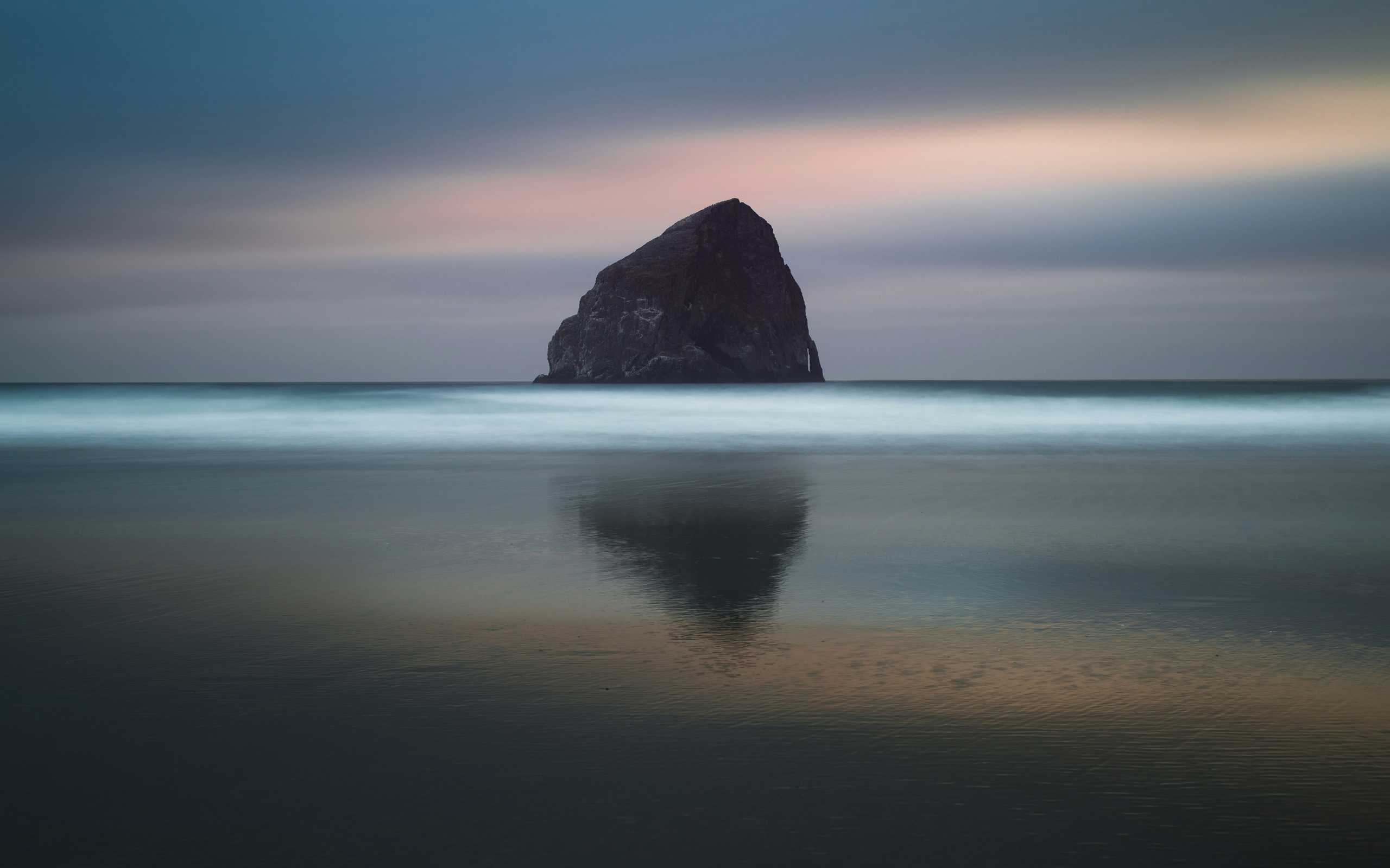 2560x1600 Big Rock Surrounded By The Body Of Water Wallpaper,2560x1600 ...