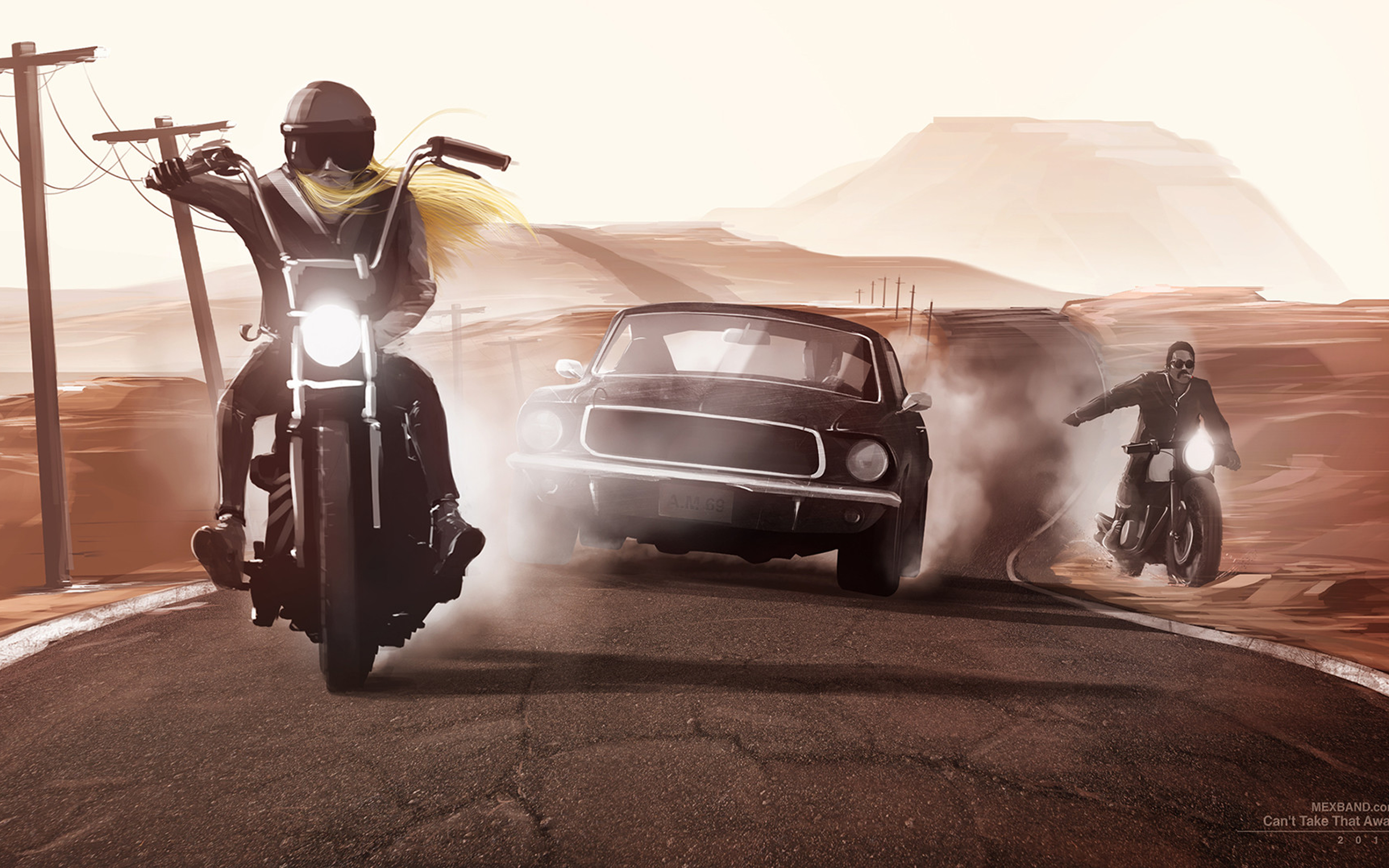 3840x2400 Bike Rider And Mustang 4K ,HD 4k Wallpapers,Images ...