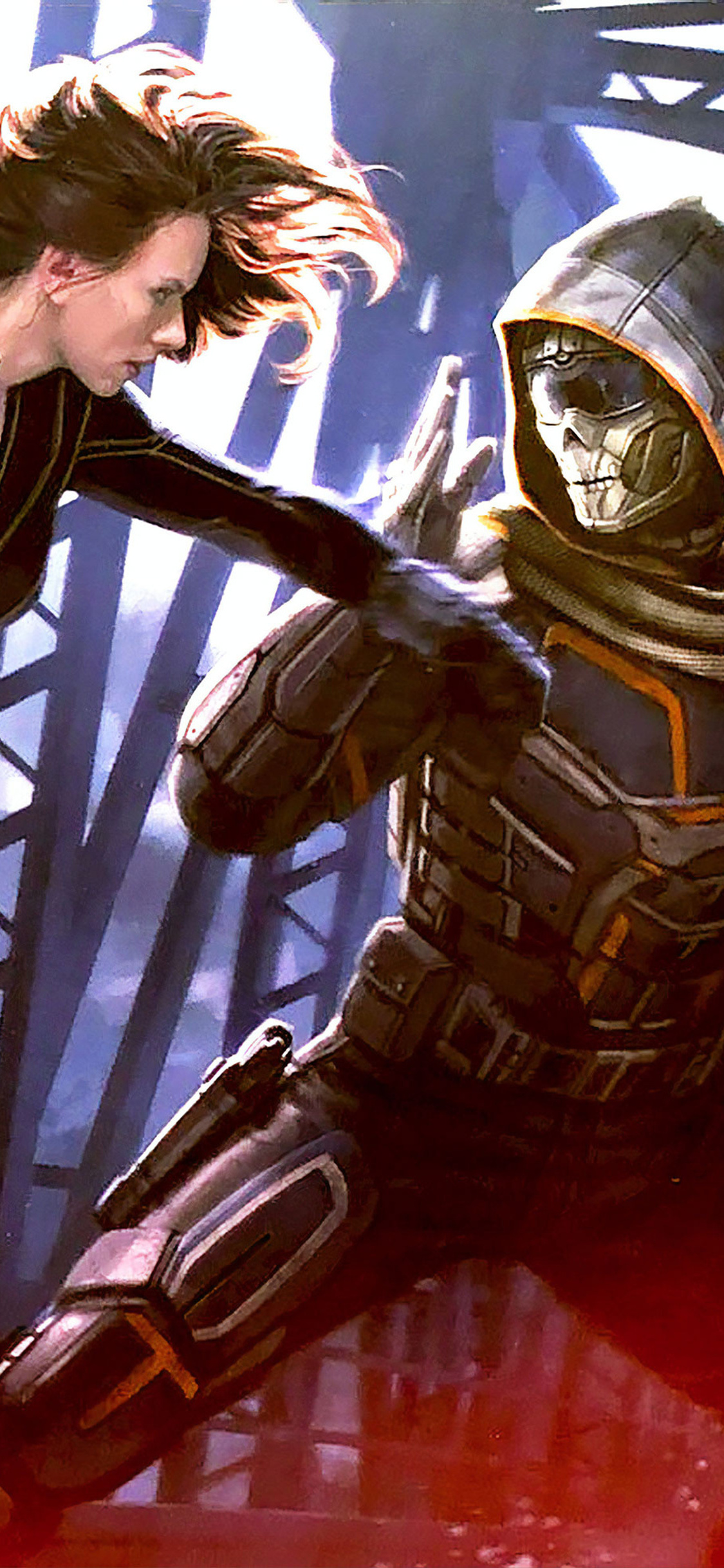 1125x2436 Black Widow Vs Taskmaster Iphone XS,Iphone 10,Iphone X ,HD 4k ...