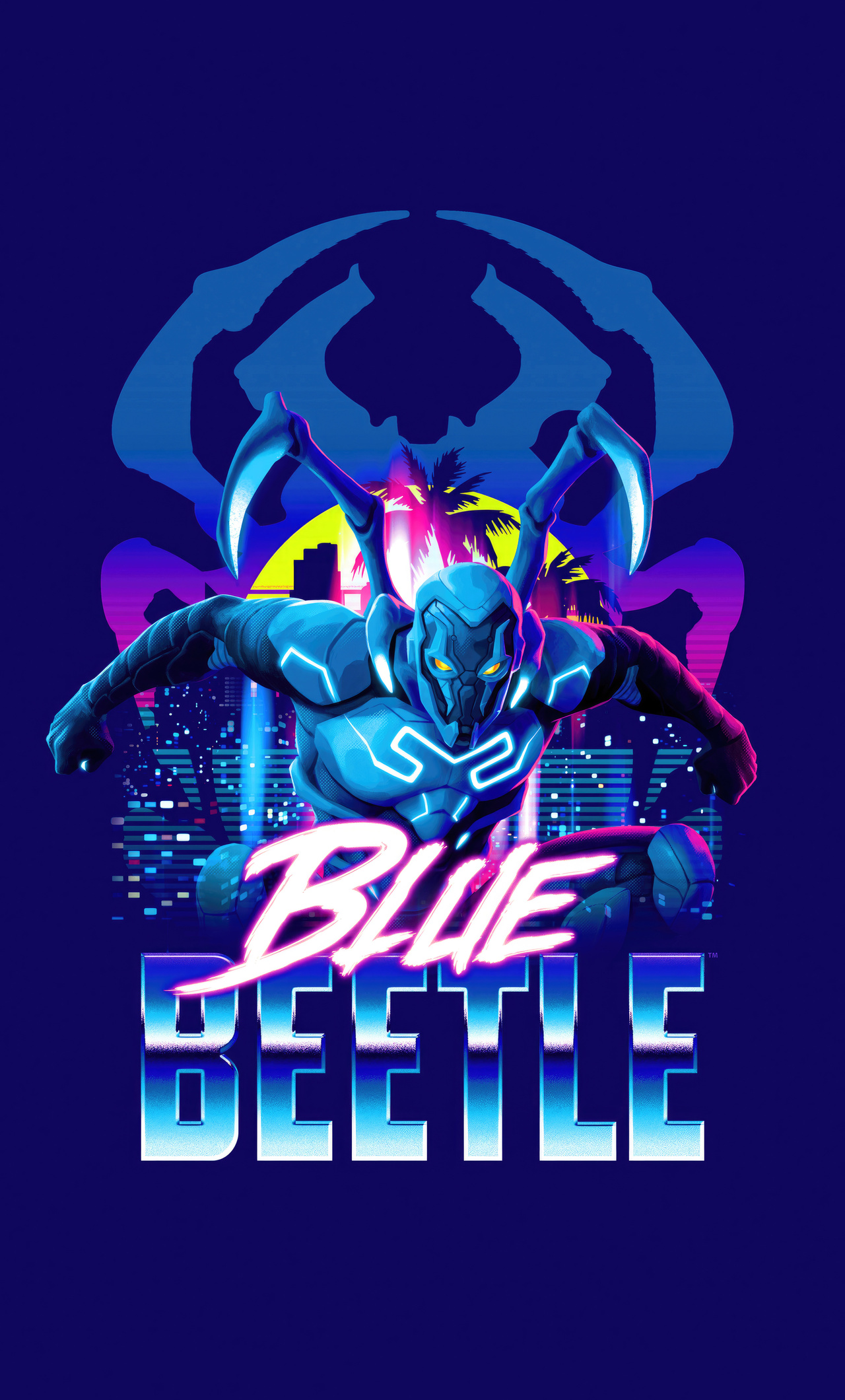 1280x2120 Blue Beetle Illustration 8k iPhone 6+ ,HD 4k Wallpapers ...