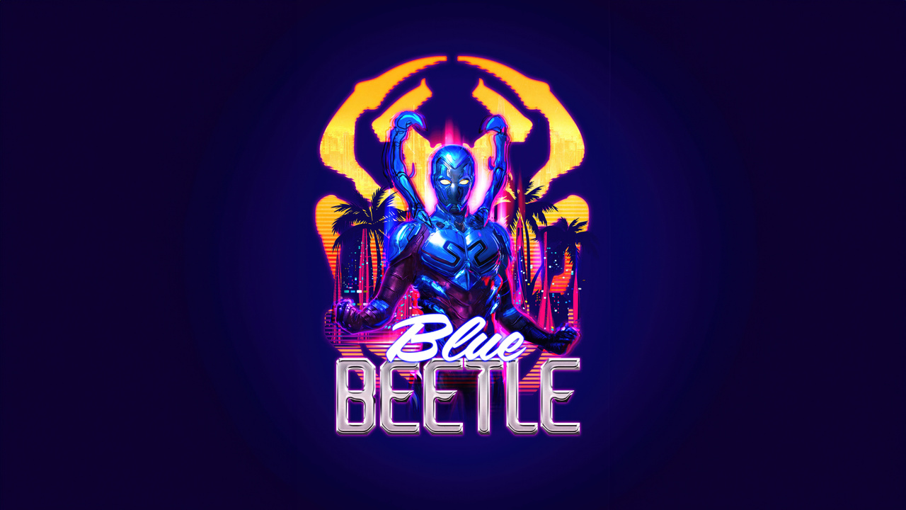 1280x720 Blue Beetle Illustration 720P ,HD 4k Wallpapers,Images ...