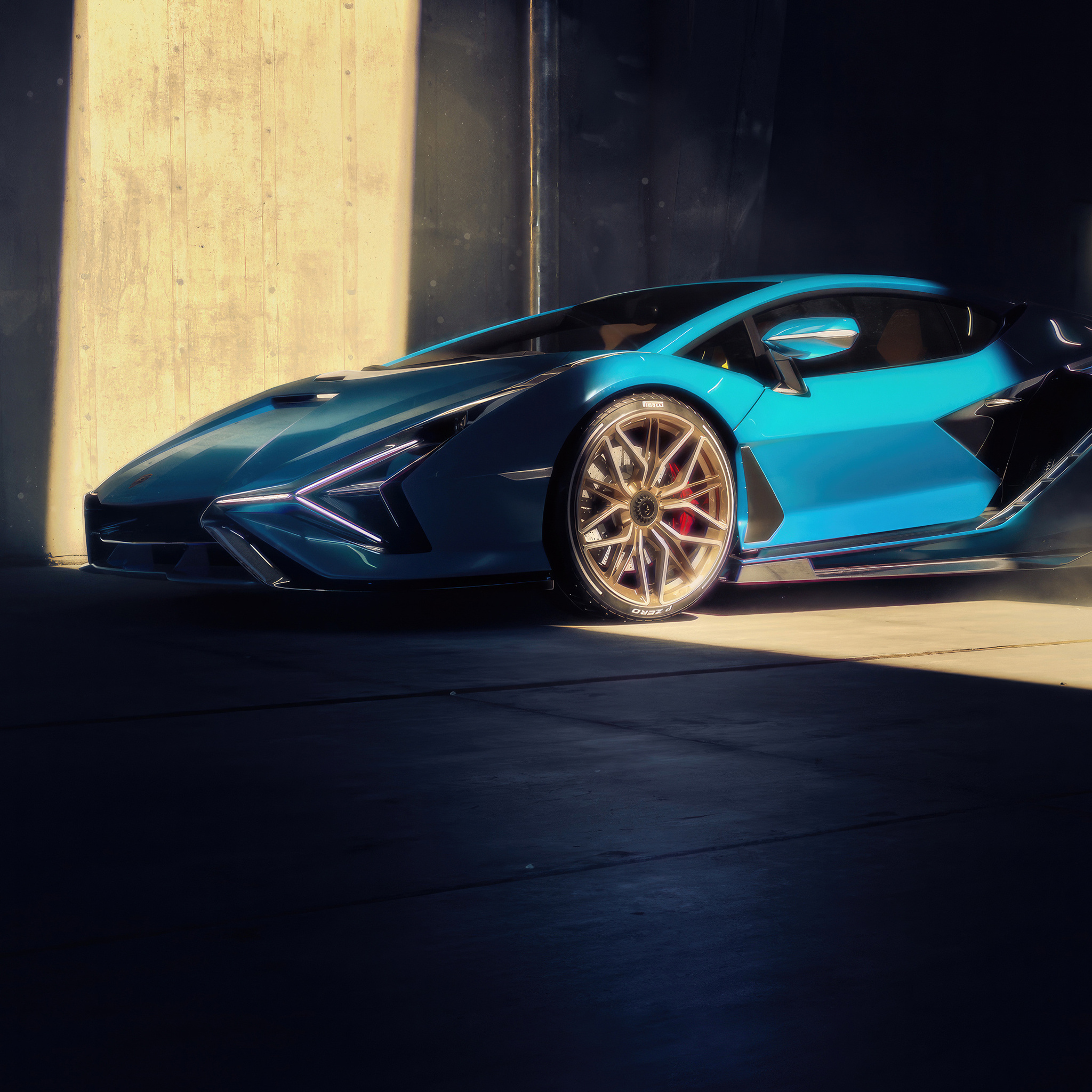 2048x2048 Blue Lamborghini Sian Ipad Air ,HD 4k Wallpapers,Images ...