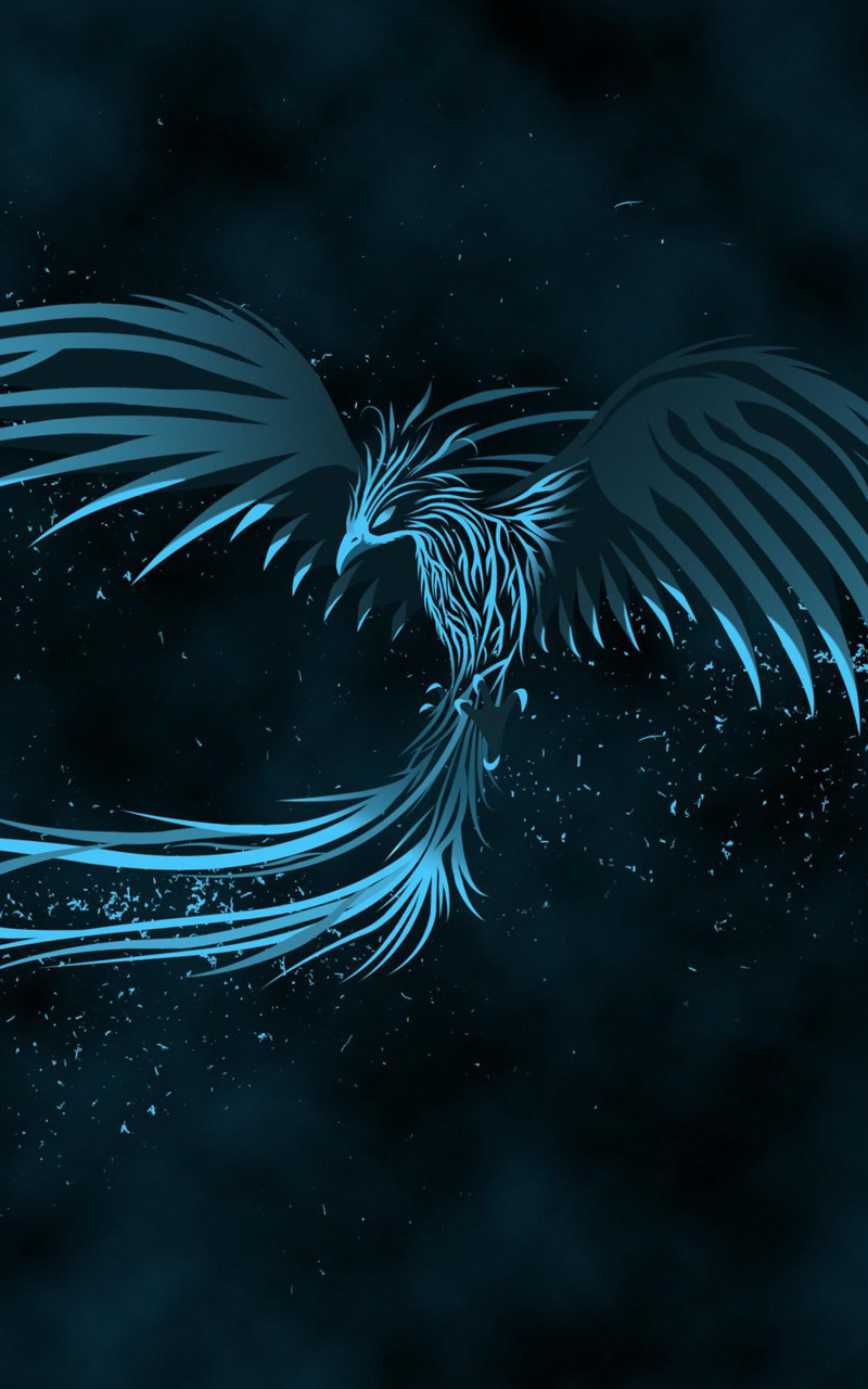 Blue Phoenix Bird