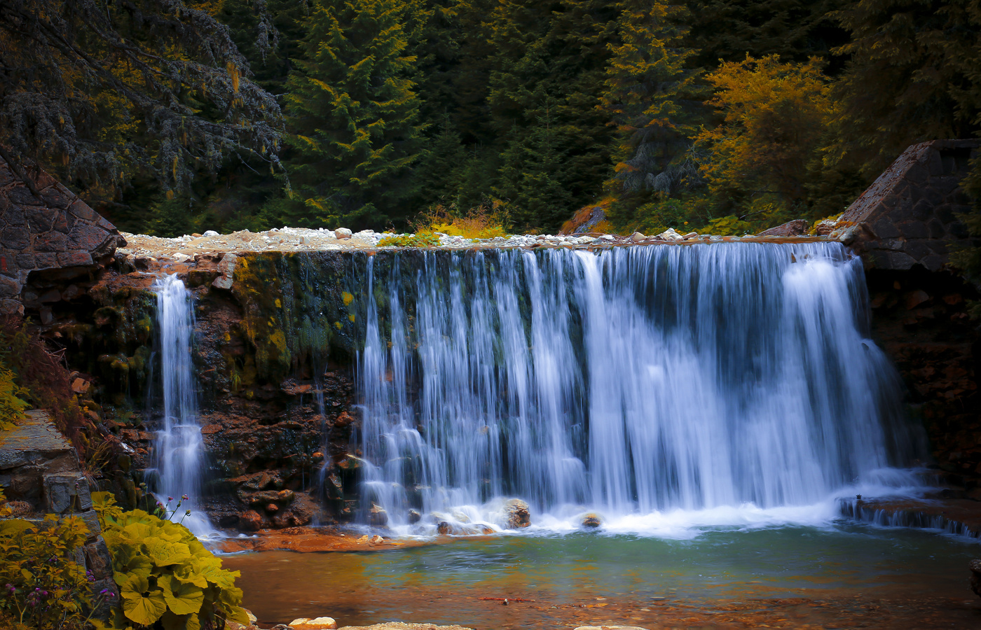 1400x900 Blue Silk Waters In The Evergreen Valley Wallpaper,1400x900 Resolution HD 4k Wallpapers ...