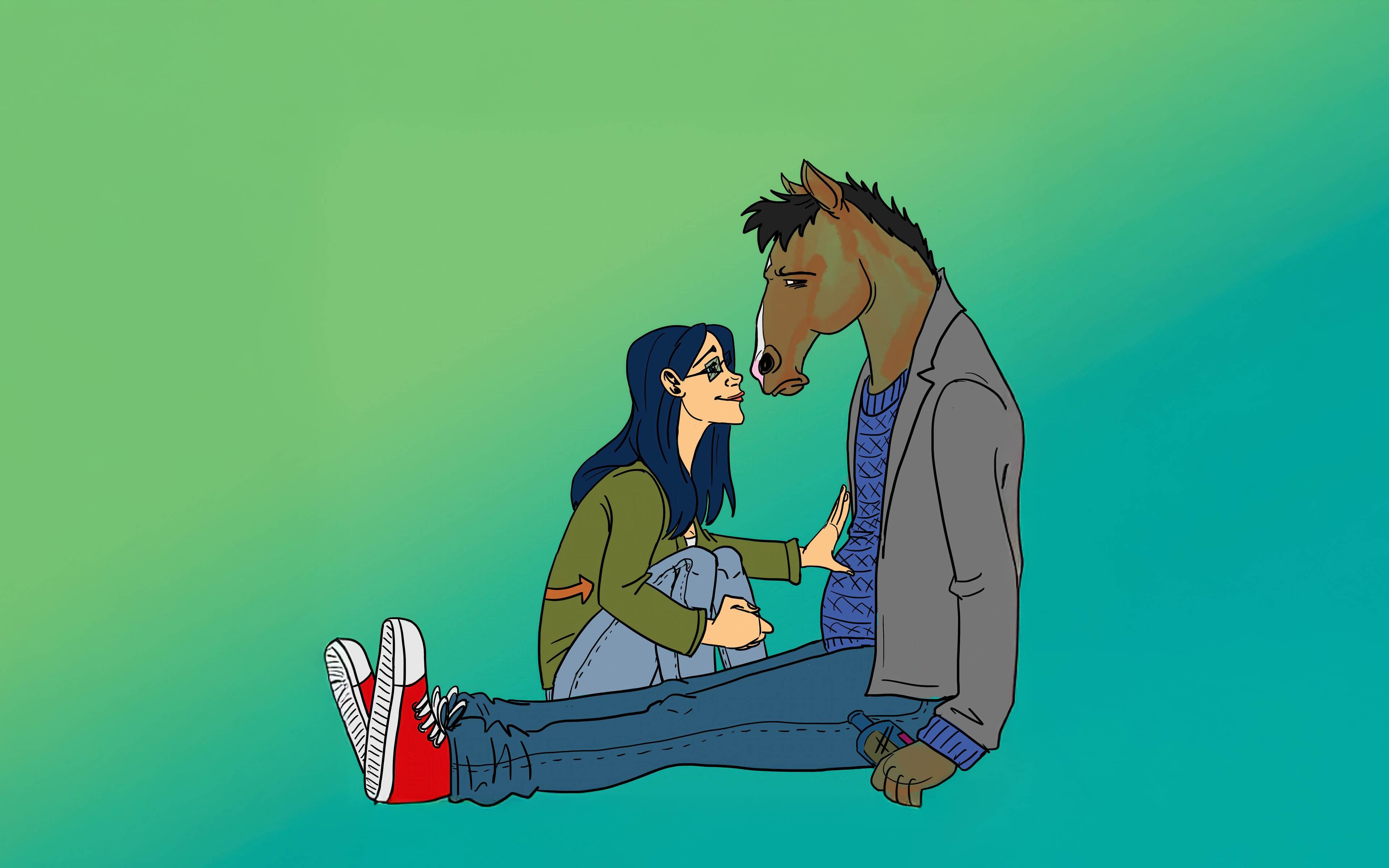 3840x2400 Bojack Horseman And Diane 8k 4K ,HD 4k Wallpapers,Images ...