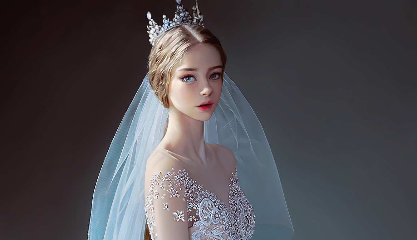 1336x768 Bride Dressing Gown Digital Art Laptop HD ,HD 4k Wallpapers ...