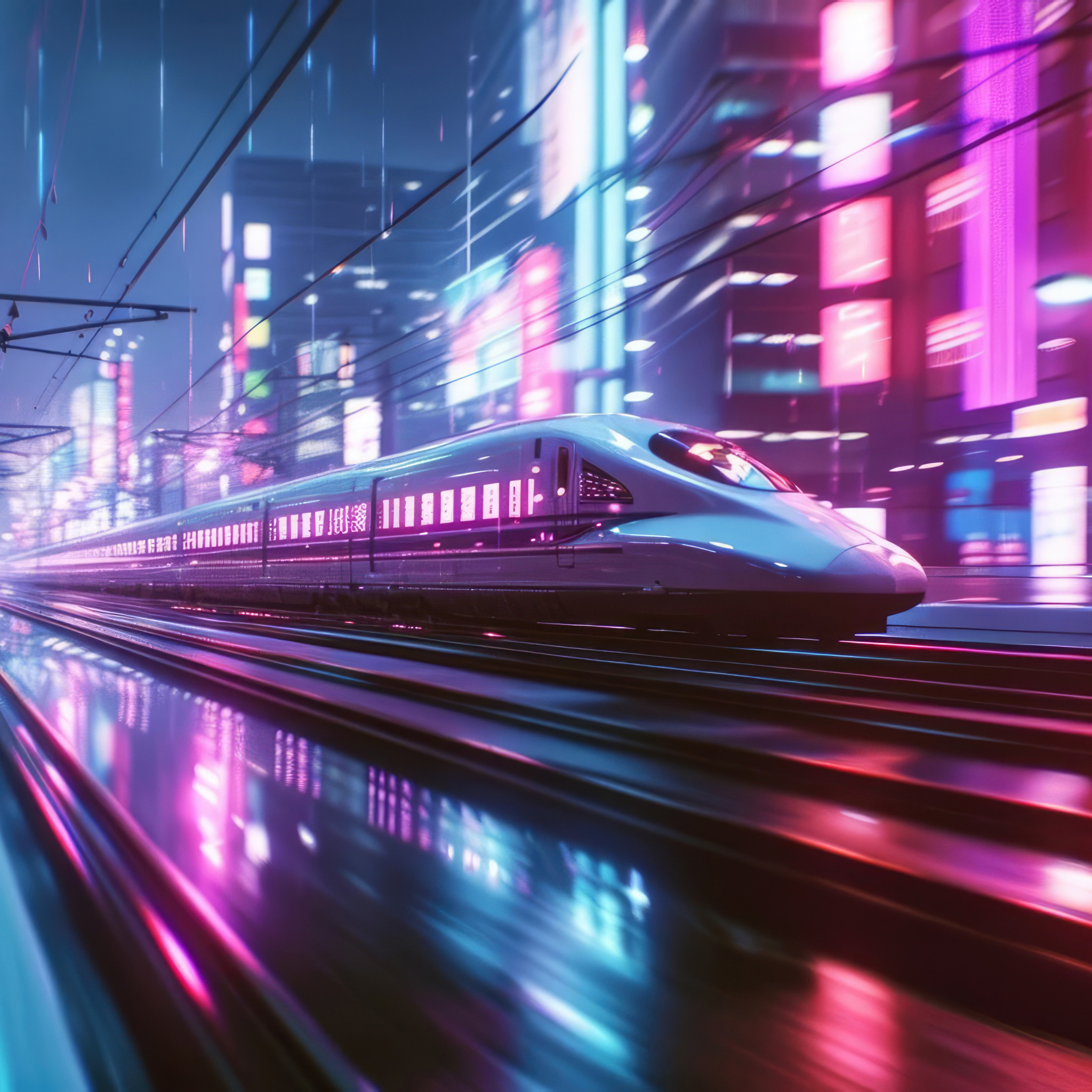 2048x2048 Bullet Train Ai Ipad Air ,HD 4k Wallpapers,Images,Backgrounds ...