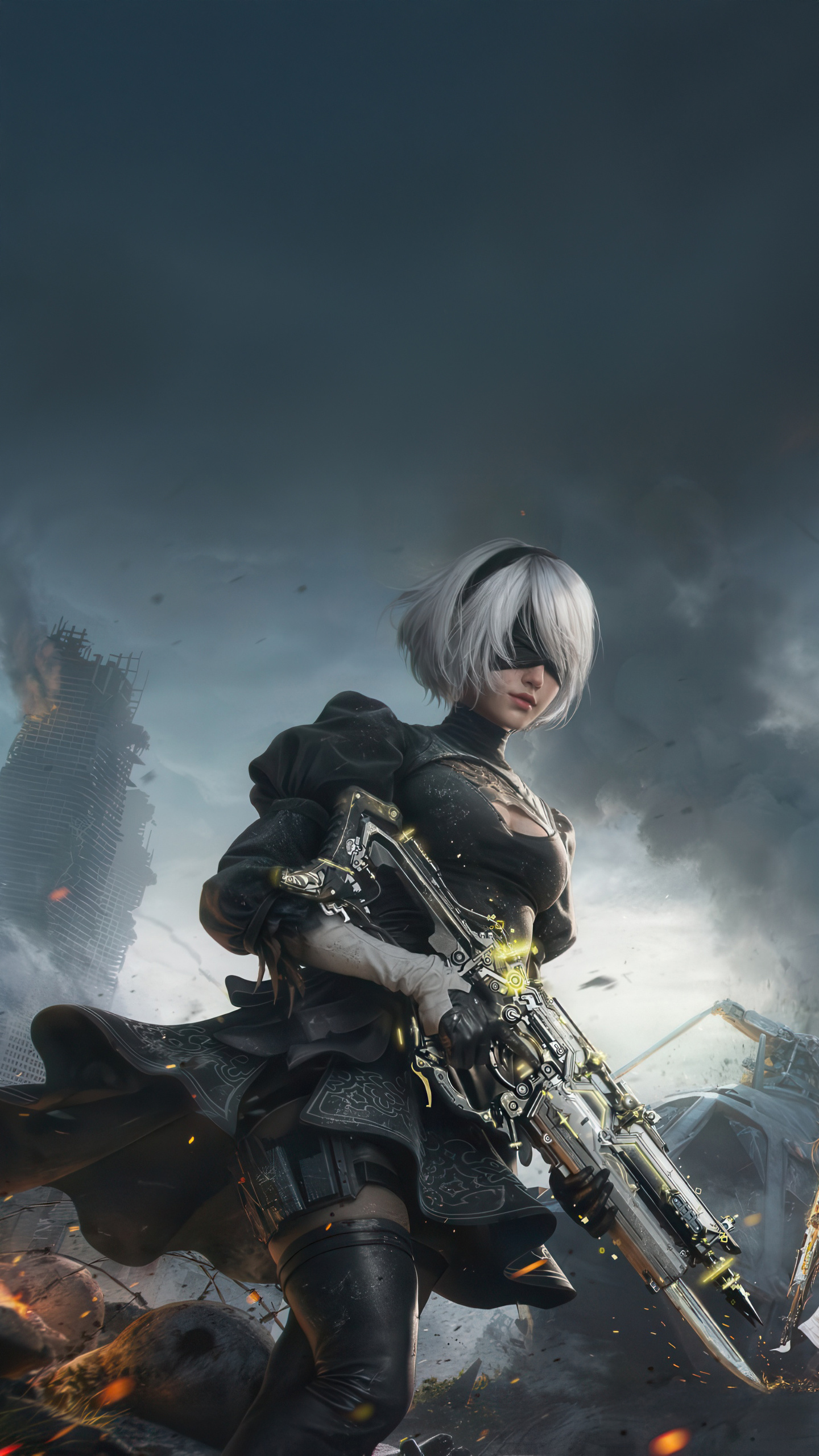 1440x2560 Call Of Duty Mobile X Nier Automata Game Samsung Galaxy S6,S7 ...
