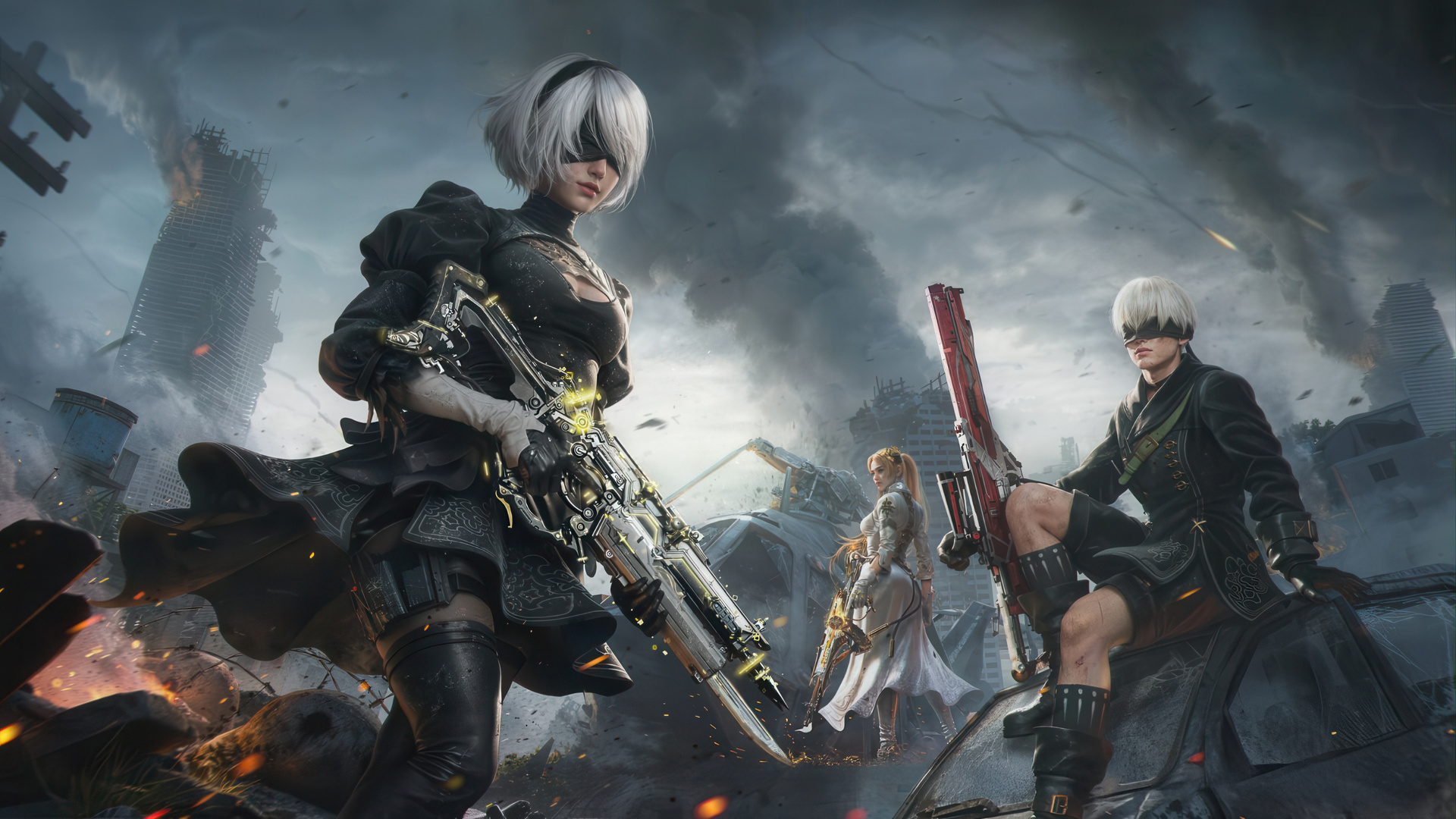 1920x1080 Call Of Duty Mobile X Nier Automata Game Laptop Full HD 1080P ...