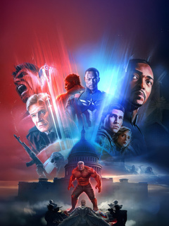 240x320 Captain America Brave New World Rising Nokia 230, Nokia 215 ...