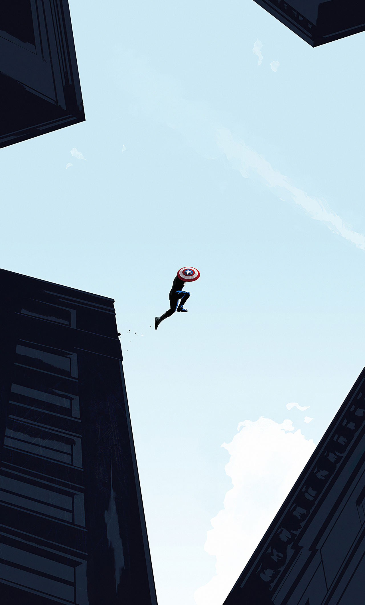 1280x2120 Captain America Jump iPhone 6+ ,HD 4k Wallpapers,Images ...