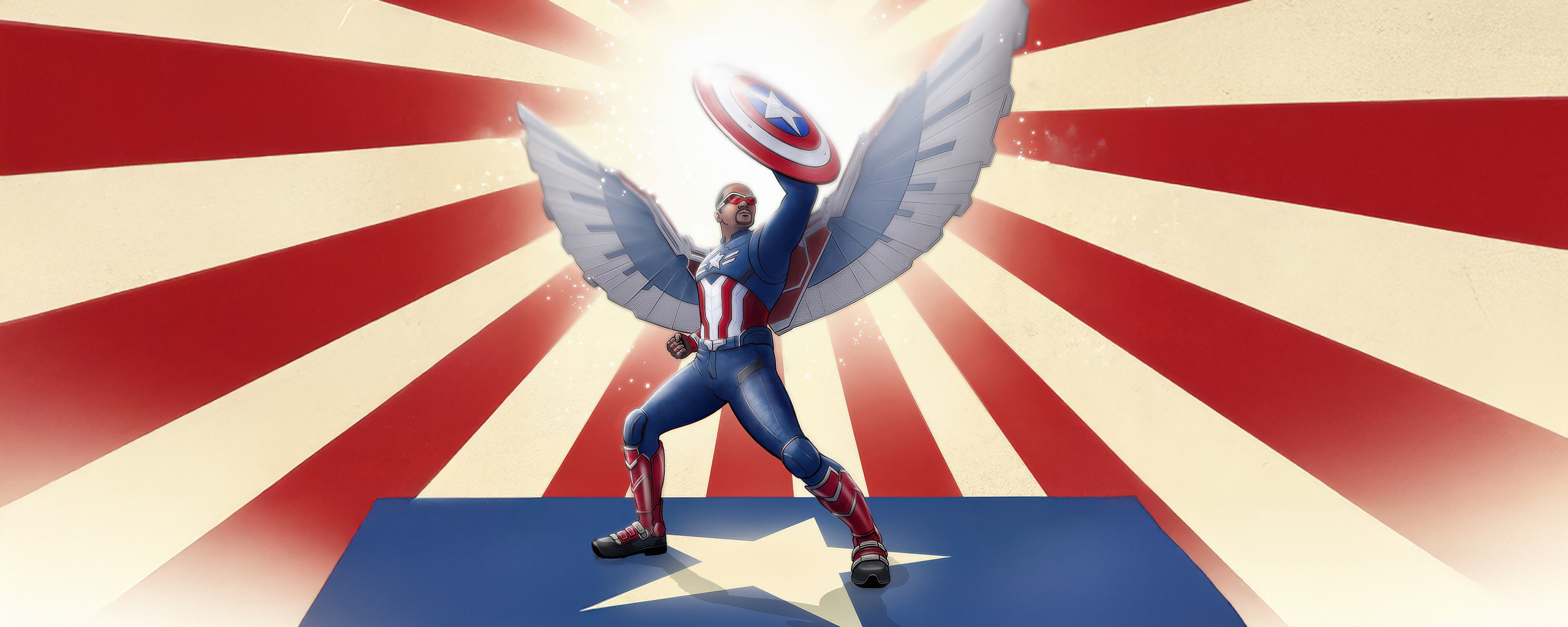 2560x1024 Captain America Never Defeated Wallpaper,2560x1024 Resolution ...