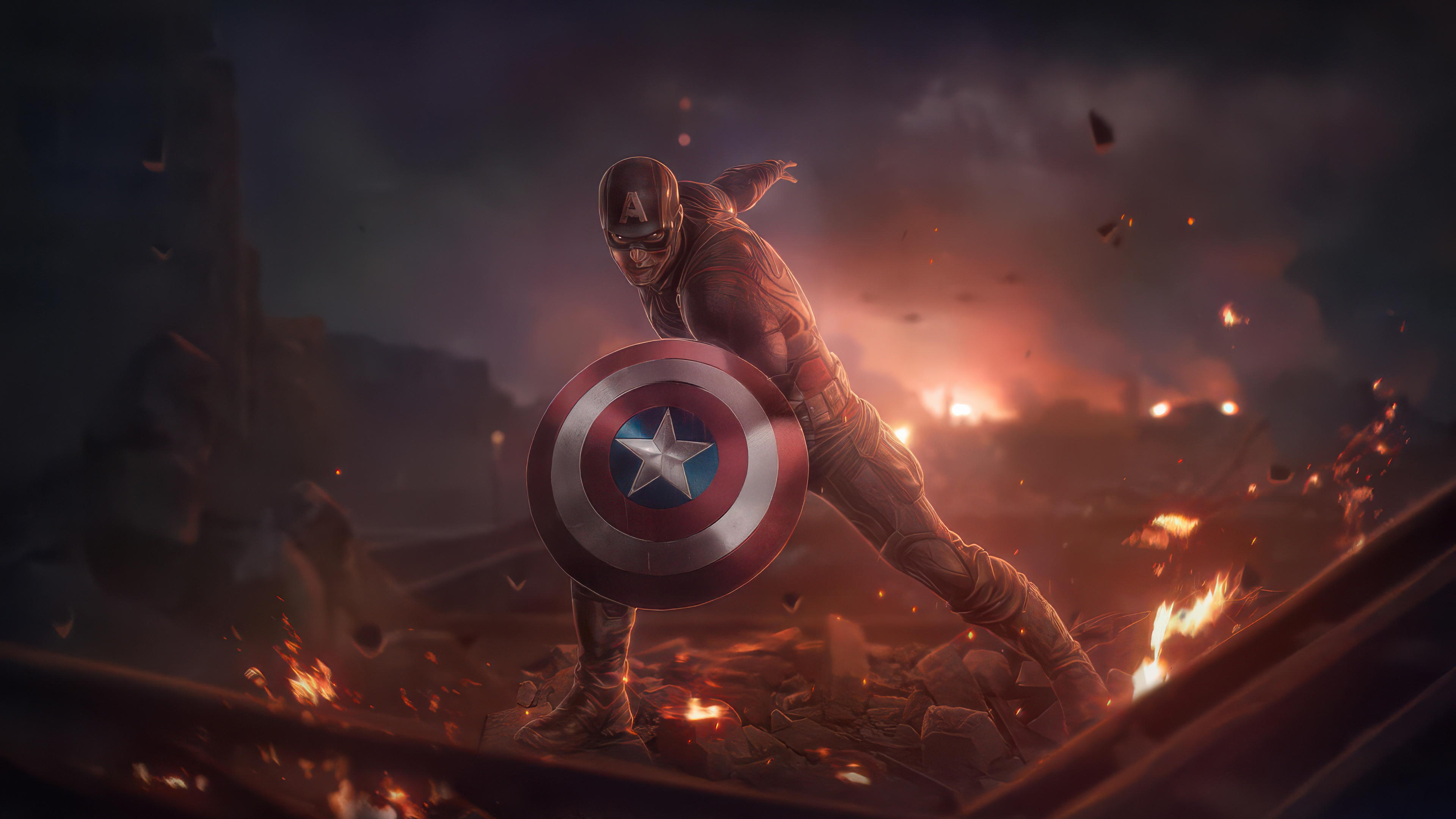 3840x2160 Captain America Rising Above 4K ,HD 4k Wallpapers,Images ...