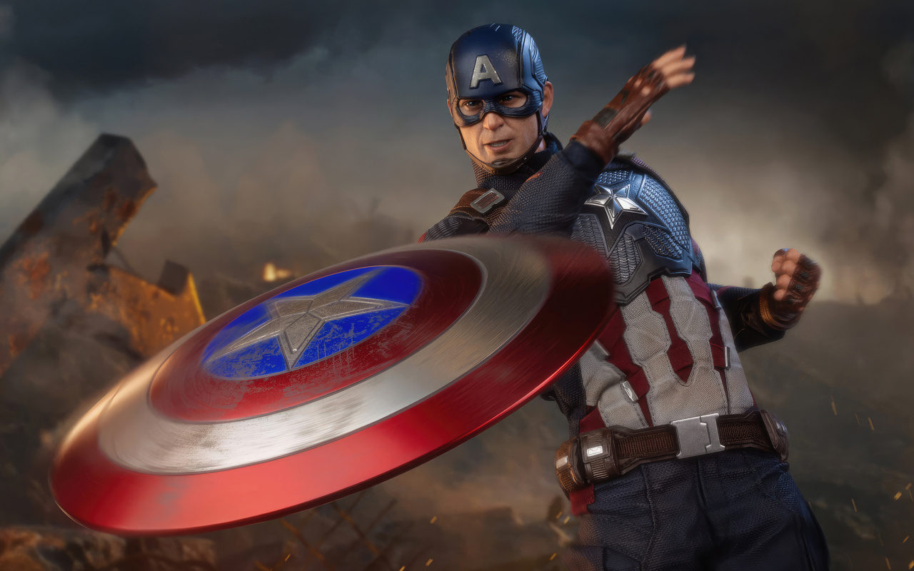 1280x800 Captain America Throughing Shield 4k 720P ,HD 4k Wallpapers ...