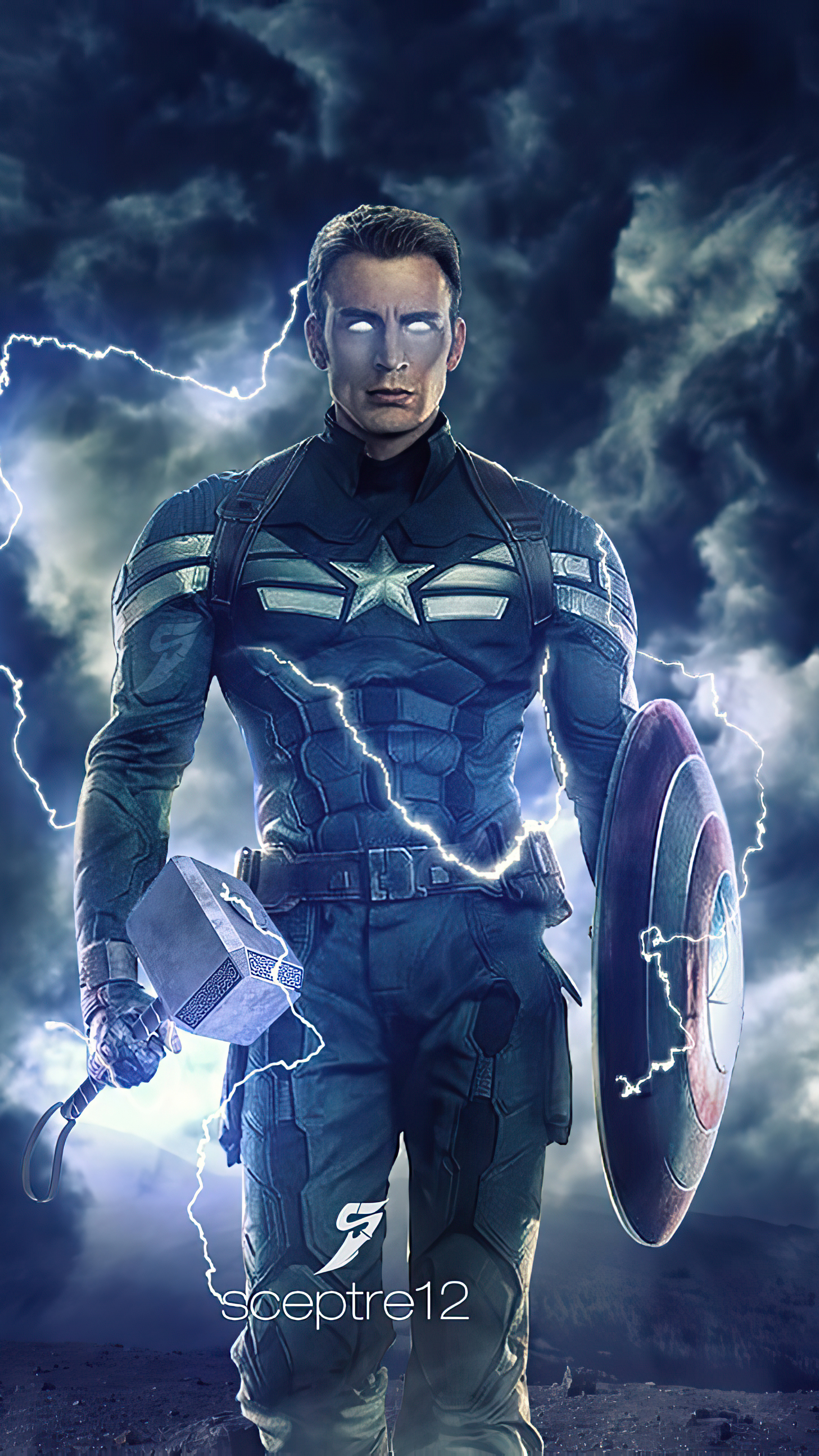 2160x3840 Captain America Thunder Lighting Sony Xperia X,XZ,Z5 Premium ...