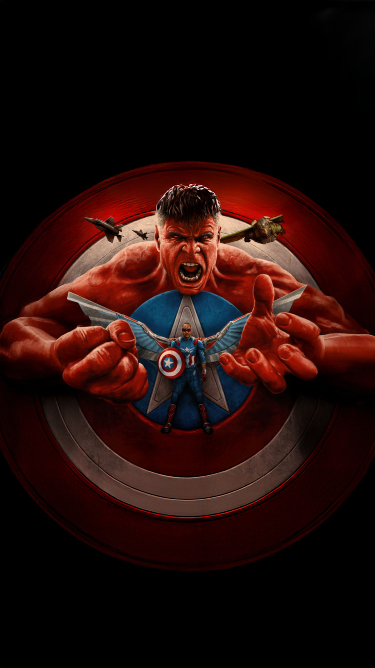 750x1334 Captain America X Hulk Guardians Of Justice iPhone 6, iPhone ...